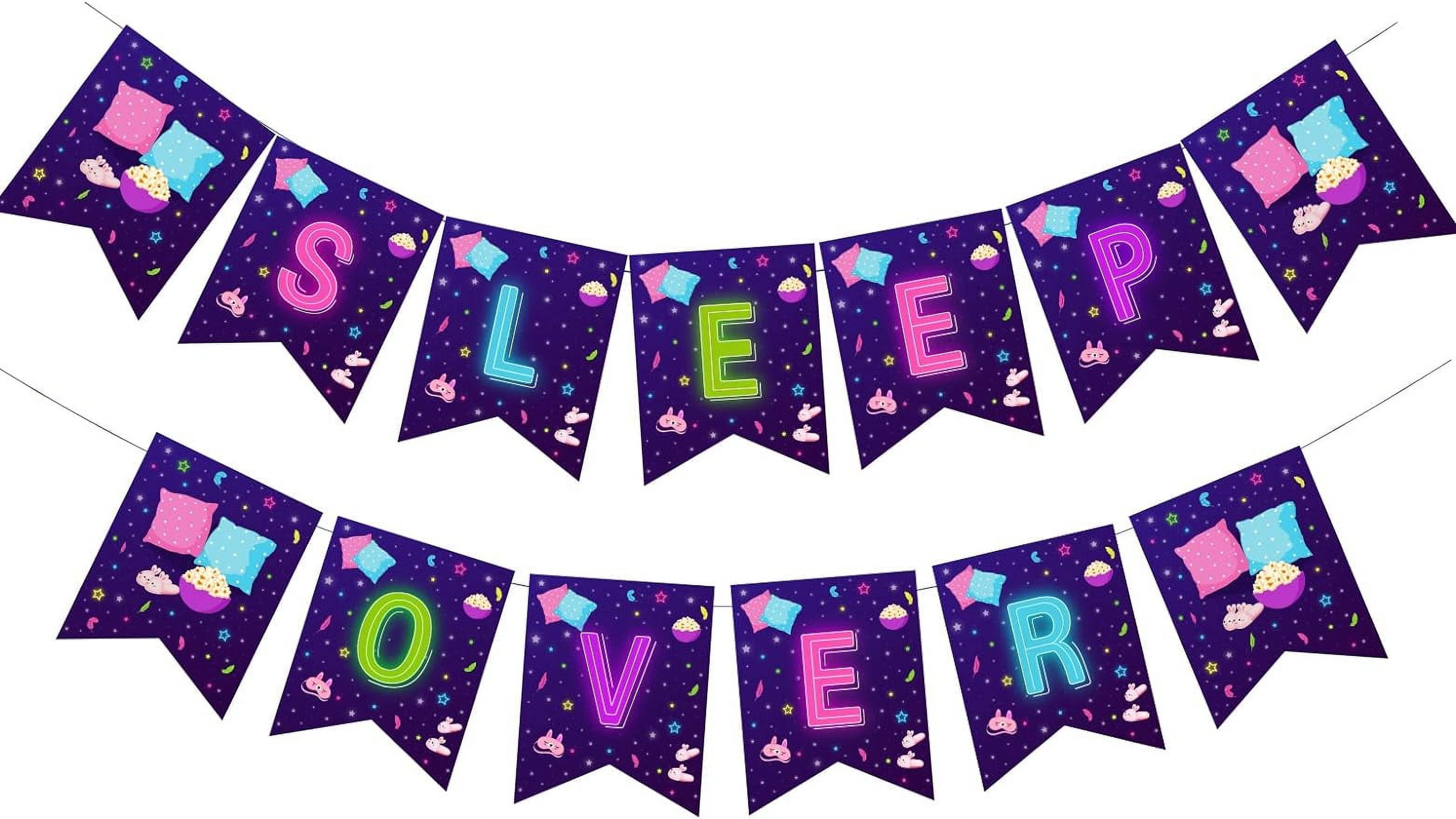 Pajama Party Decorations, Sleepover Banner, Slumber Birthday Party ...