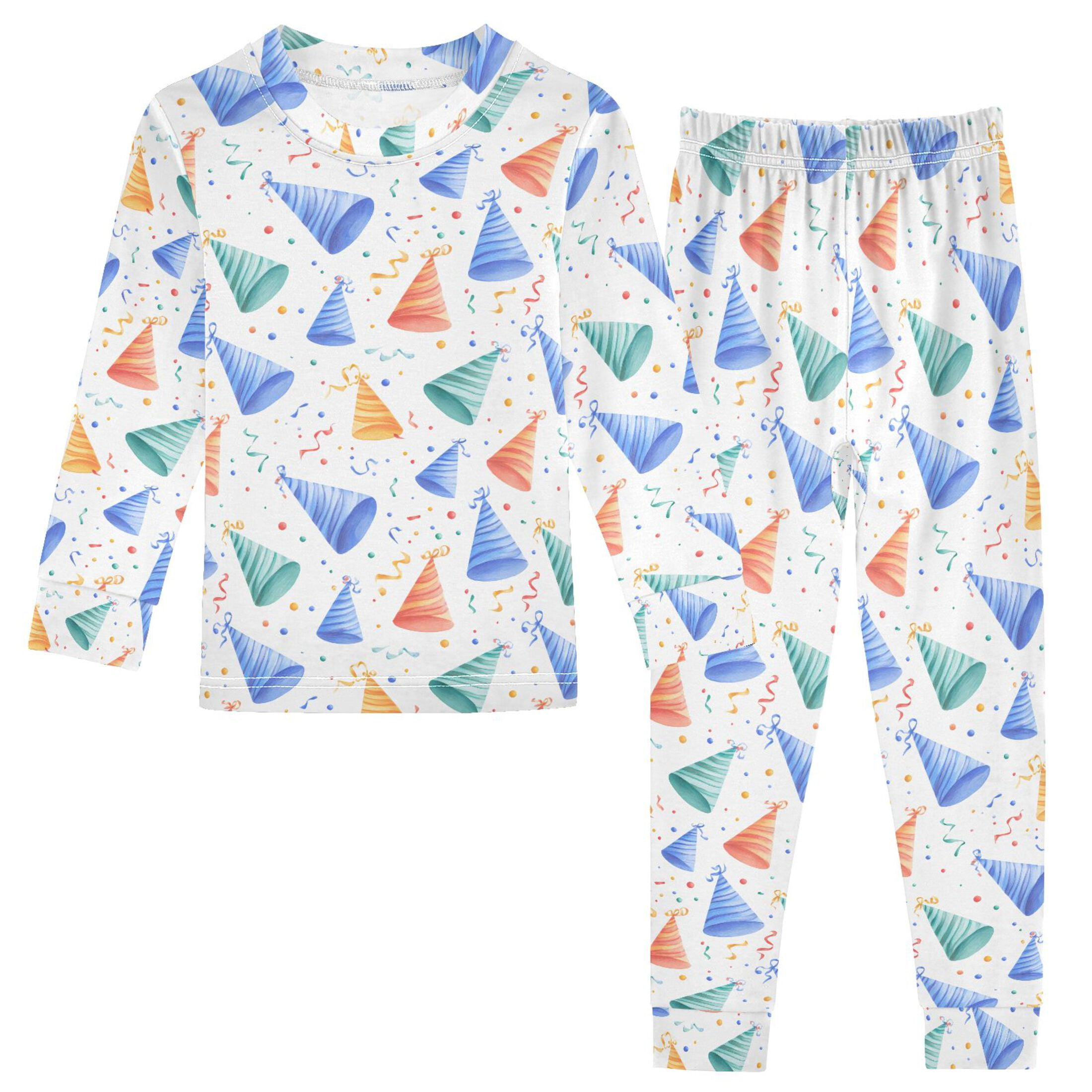 Pajama Party Hat Ribbons Cute Comfortable Cotton Two-piece Pajama Set ...