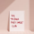 Pajama Party Posse Cute Typography Wall Art, Stretched Canvas Size 8x12 ...