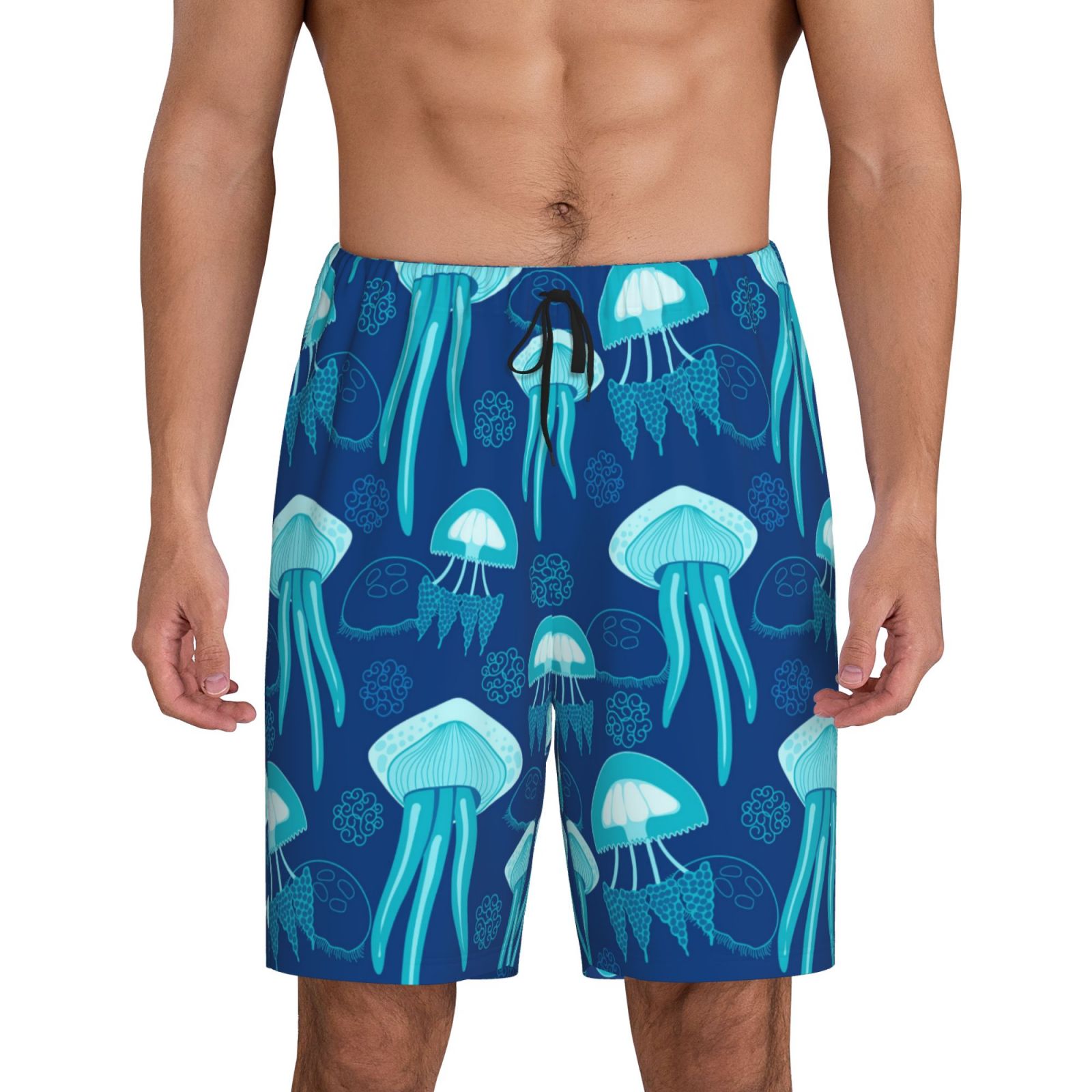 Pajama Shorts Men, Blue Jellies Mens Sleep Lounge Shorts, Soft Comfy Pj ...