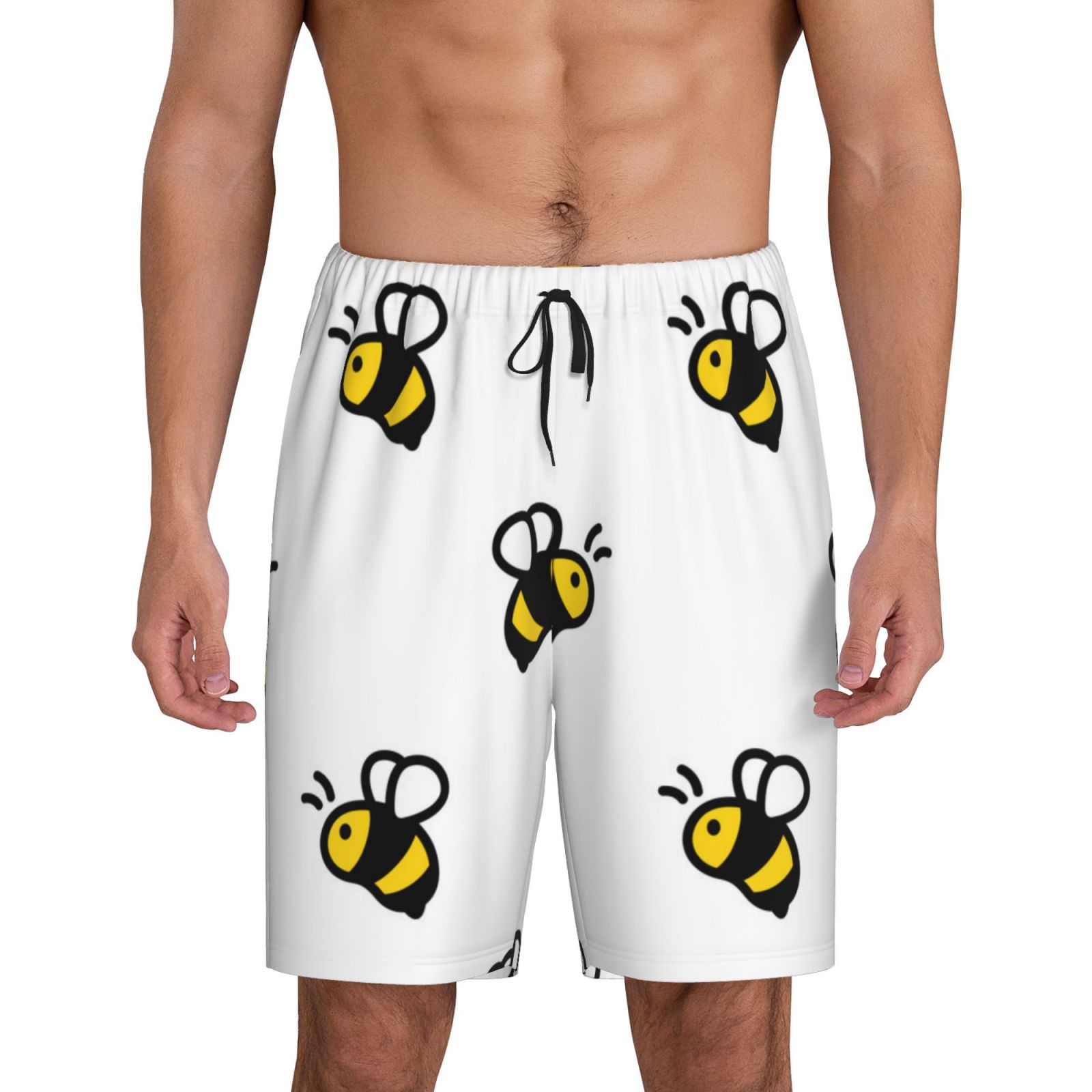 Pajama Shorts Men, Honey Bee Mens Sleep Lounge Shorts, Soft Comfy Pj ...