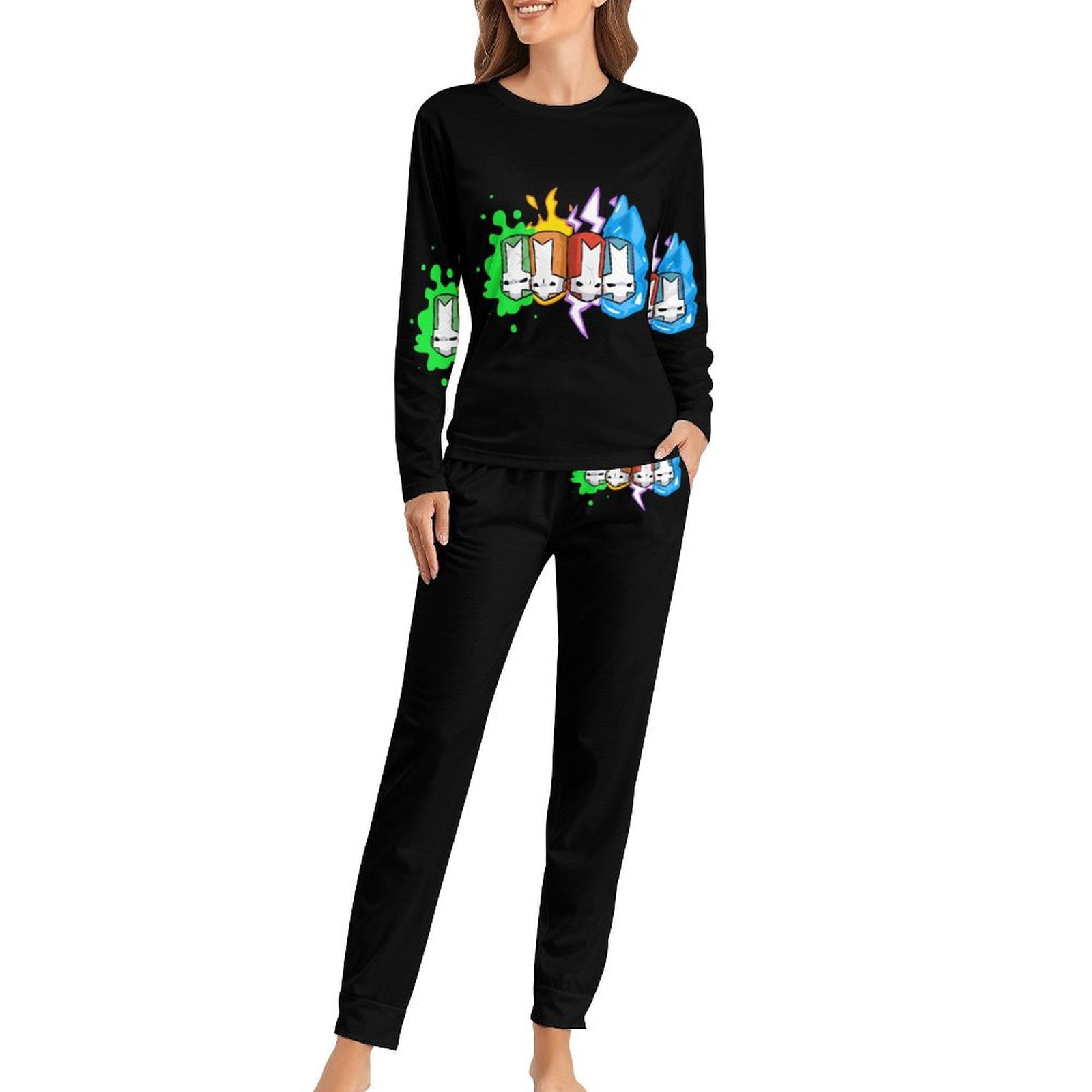 Pajama Suit Castle Crashers Womens Pajamas Two Piece Set Nightgown Soft ...