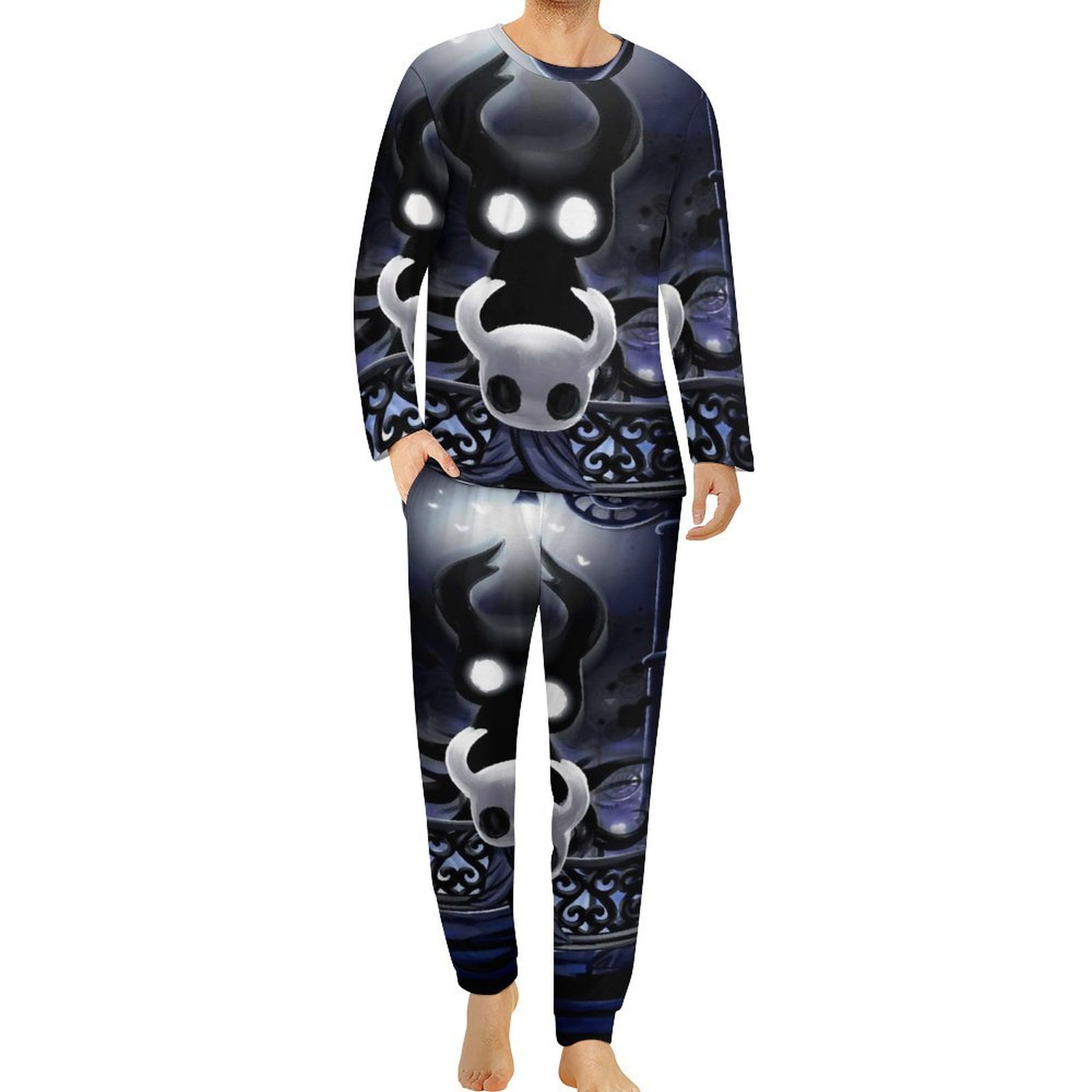 Pajama Suit Hollow Knight Men's Pajamas Two Piece Set Nightgown Soft ...