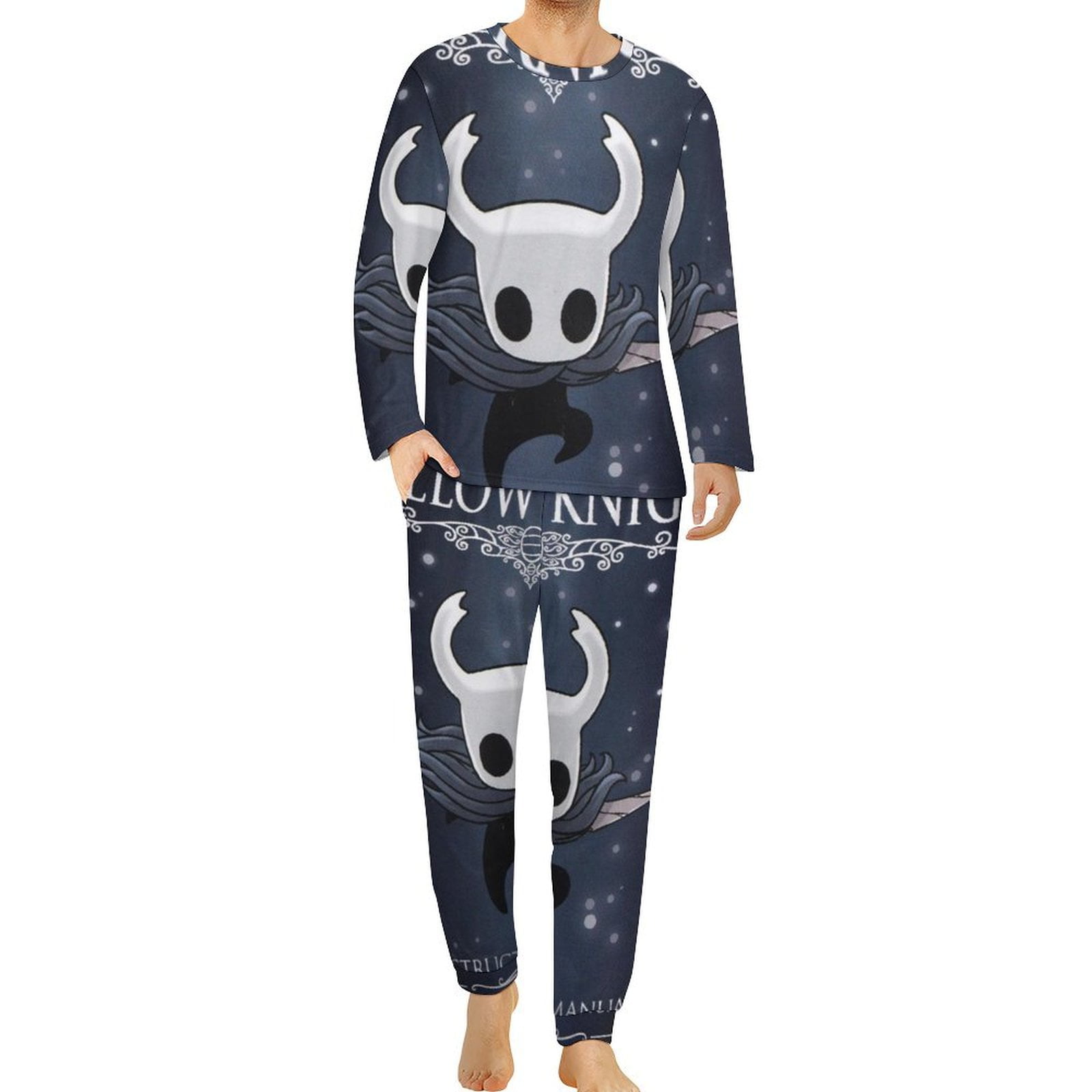 Pajama Suit Hollow Knight Men's Pajamas Two Piece Set Nightgown Soft ...