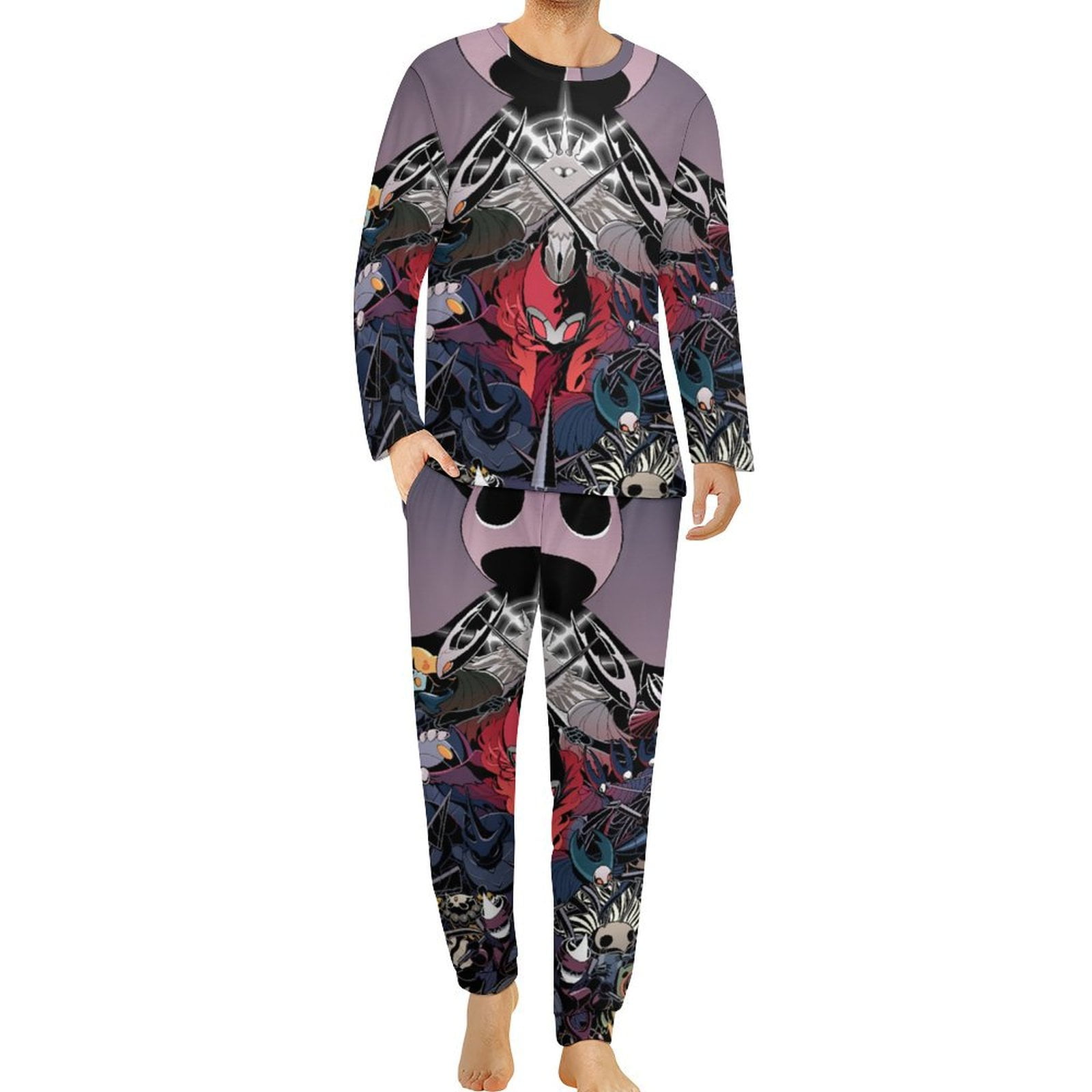 Pajama Suit Hollow Knight Men's Pajamas Two Piece Set Nightgown Soft ...