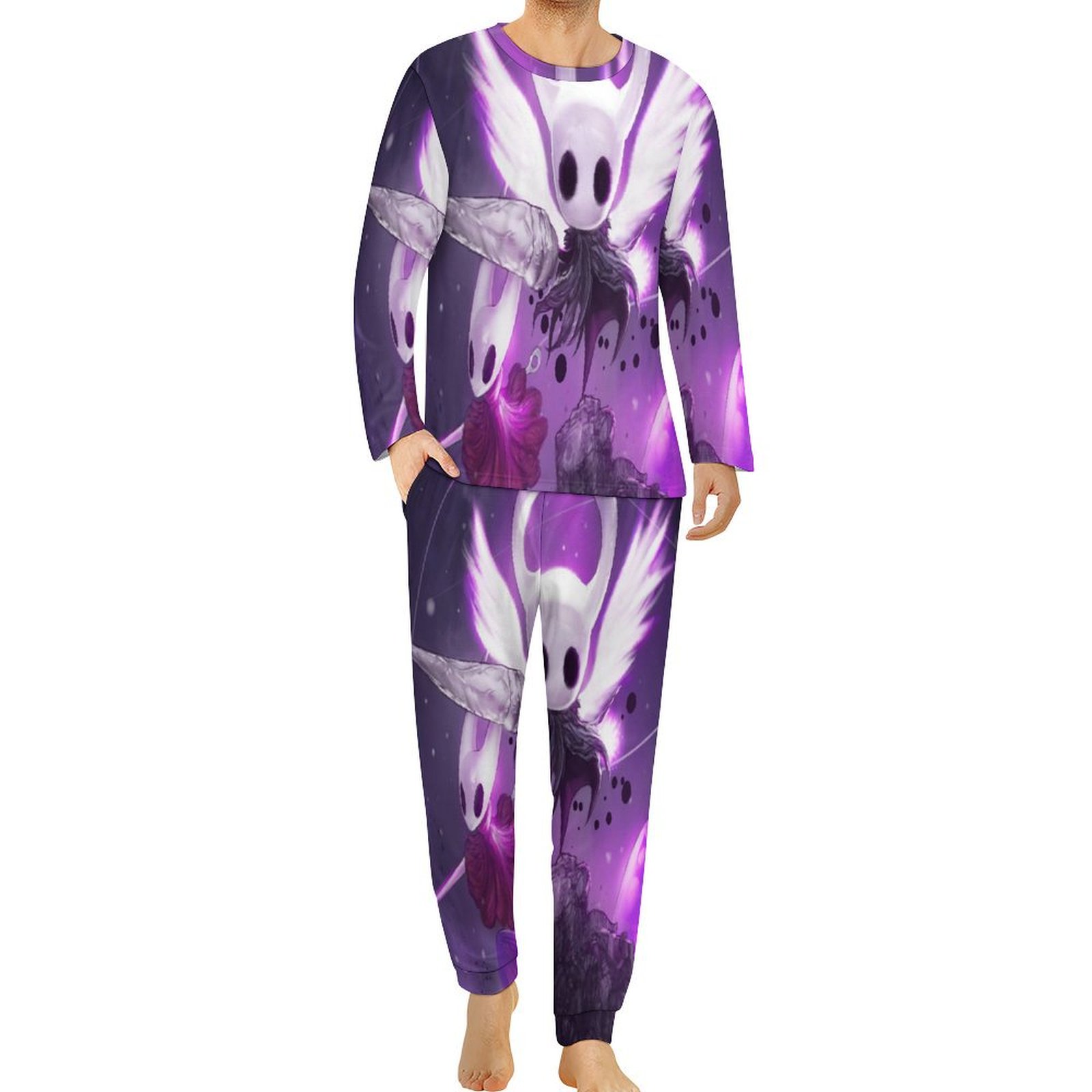 Pajama Suit Hollow Knight Men's Pajamas Two Piece Set Nightgown Soft ...