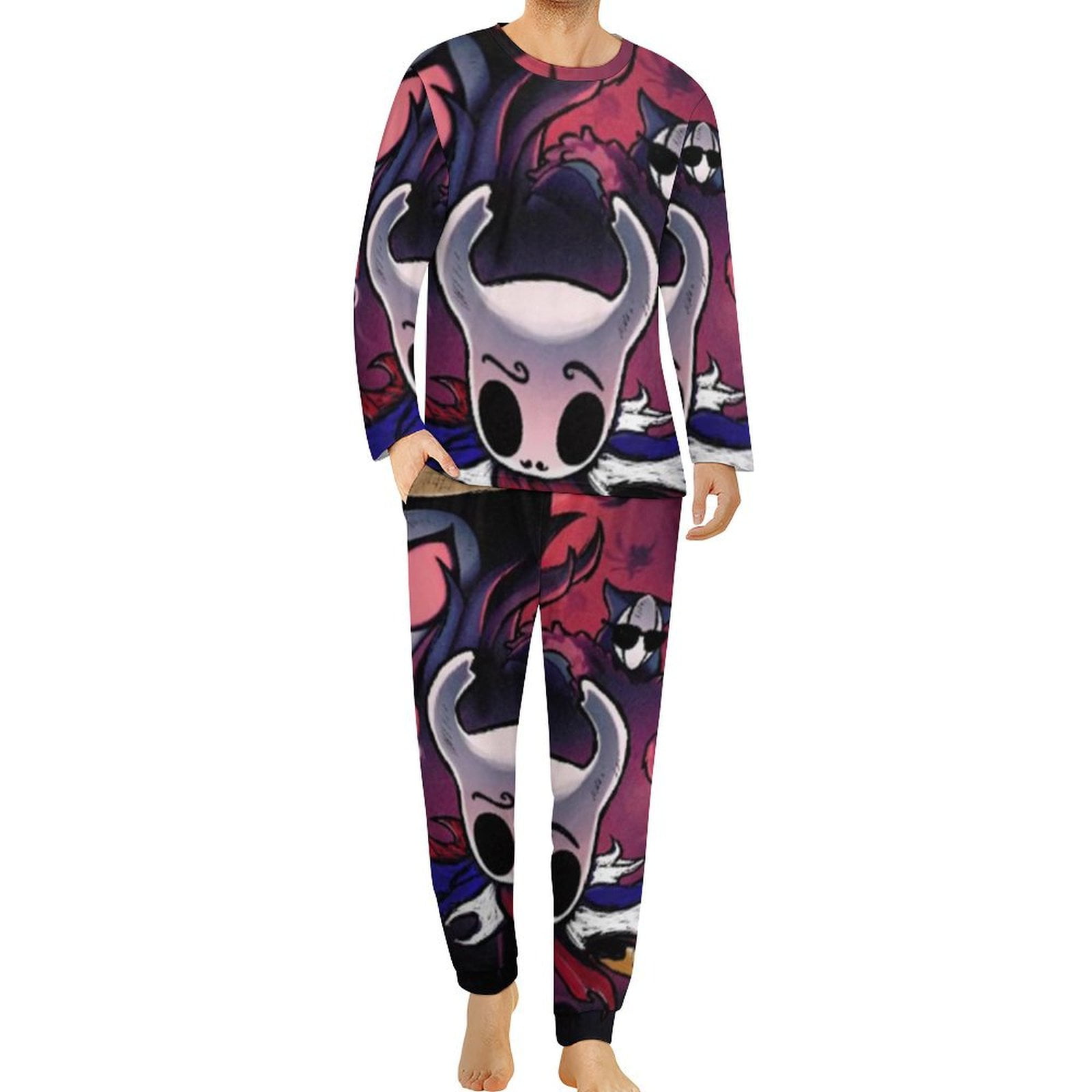 Pajama Suit Hollow Knight Men's Pajamas Two Piece Set Nightgown Soft ...