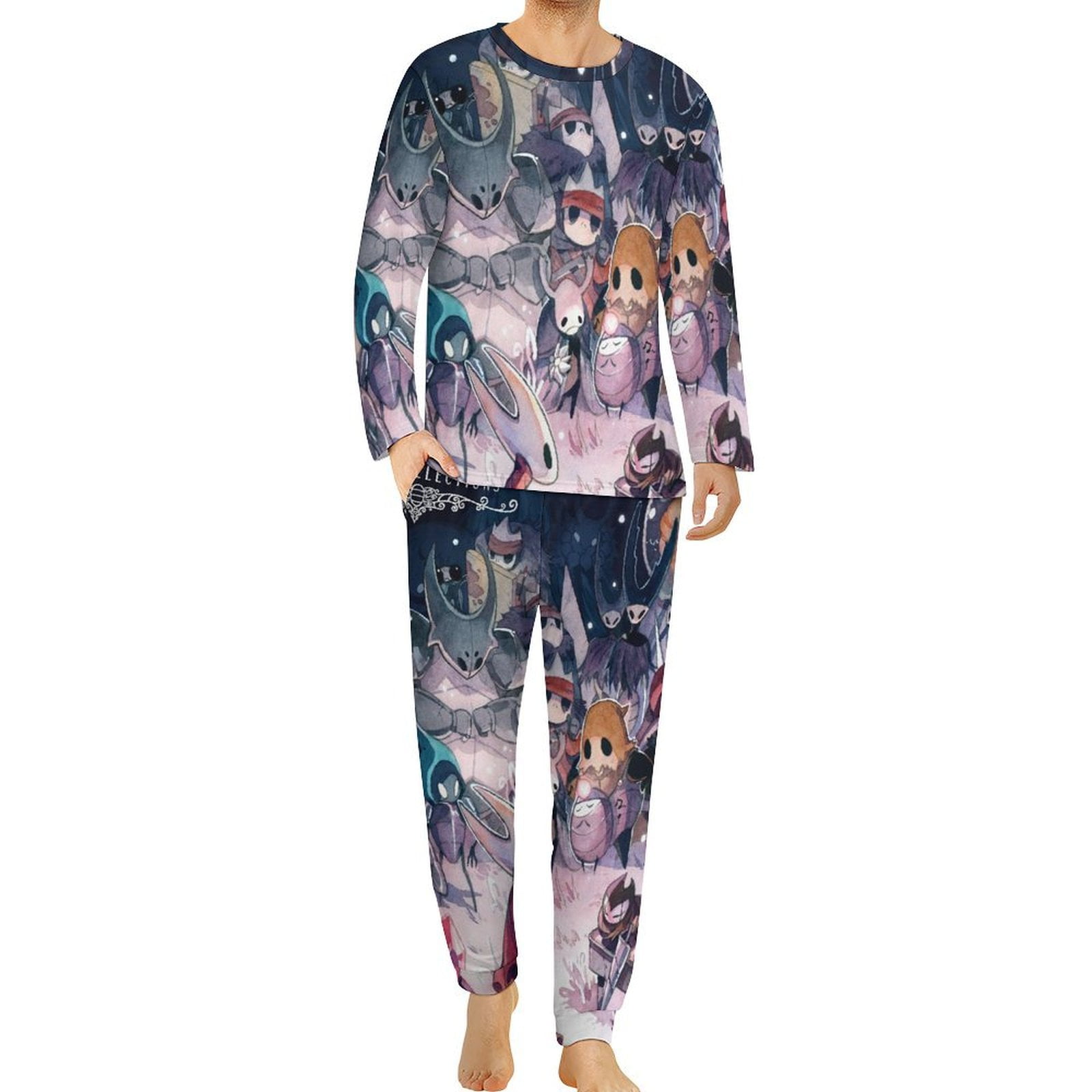 Pajama Suit Hollow Knight Men's Pajamas Two Piece Set Nightgown Soft ...