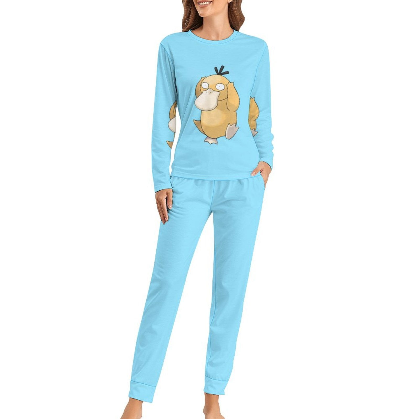 Pajama Suit Psyduck Womens Pajamas Two Piece Set Nightgown Soft And ...