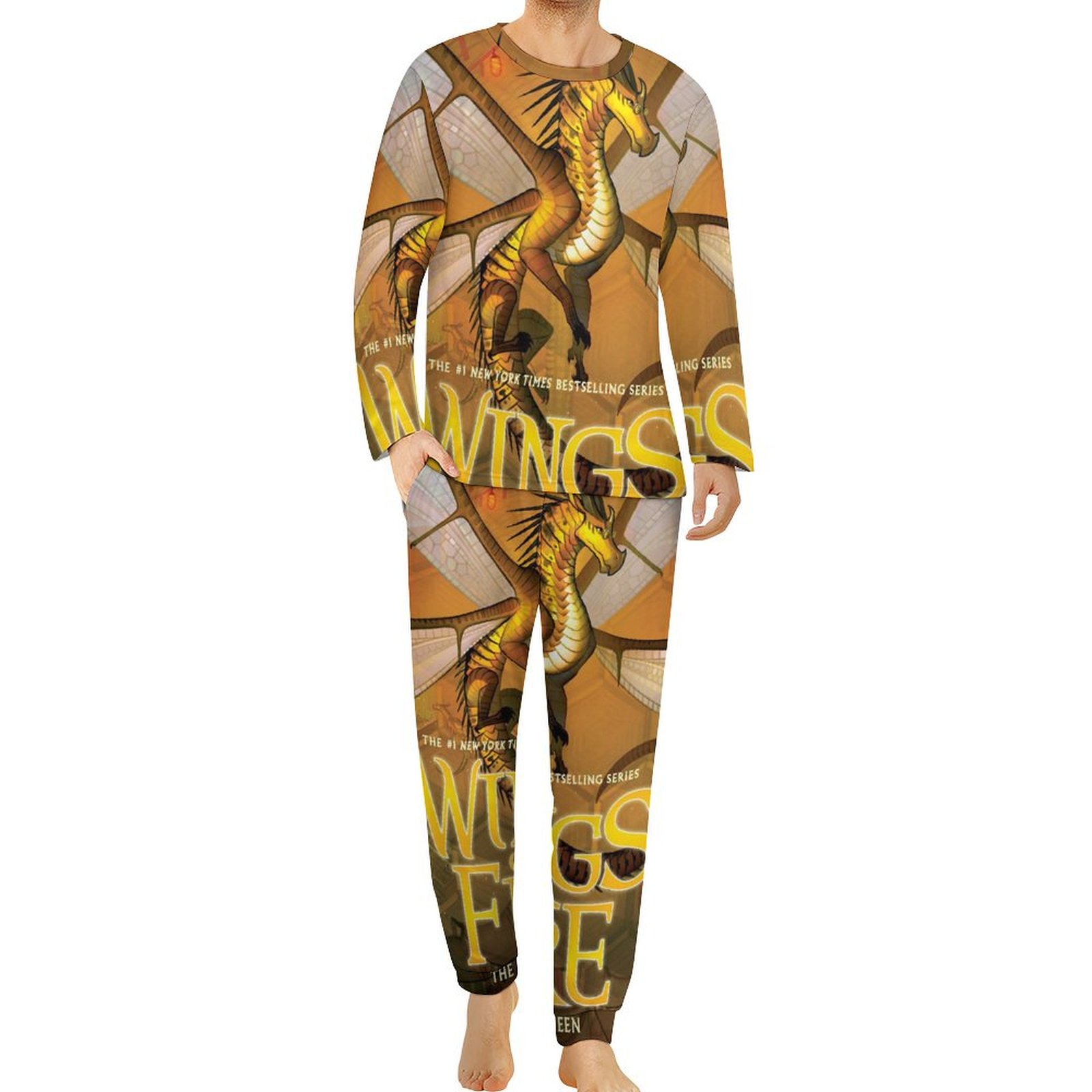 Pajama Suit Wings Of Fire Dragons Men's Pajamas Two Piece Set Nightgown ...