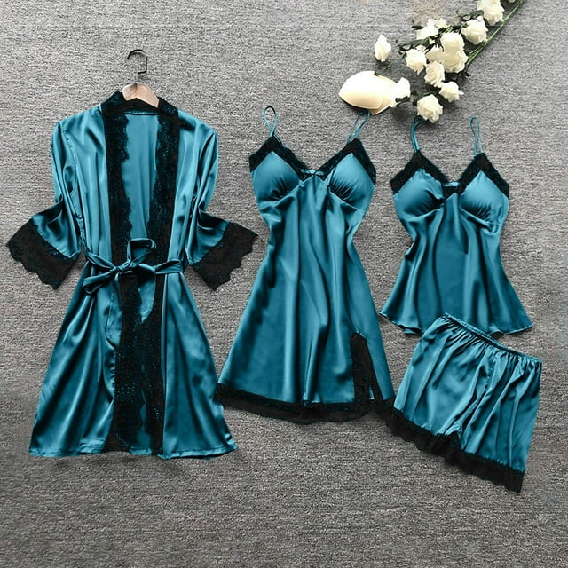 Pajama Women Pajama Sets Women Pajamas Women Silk Lace Robe Dress ...