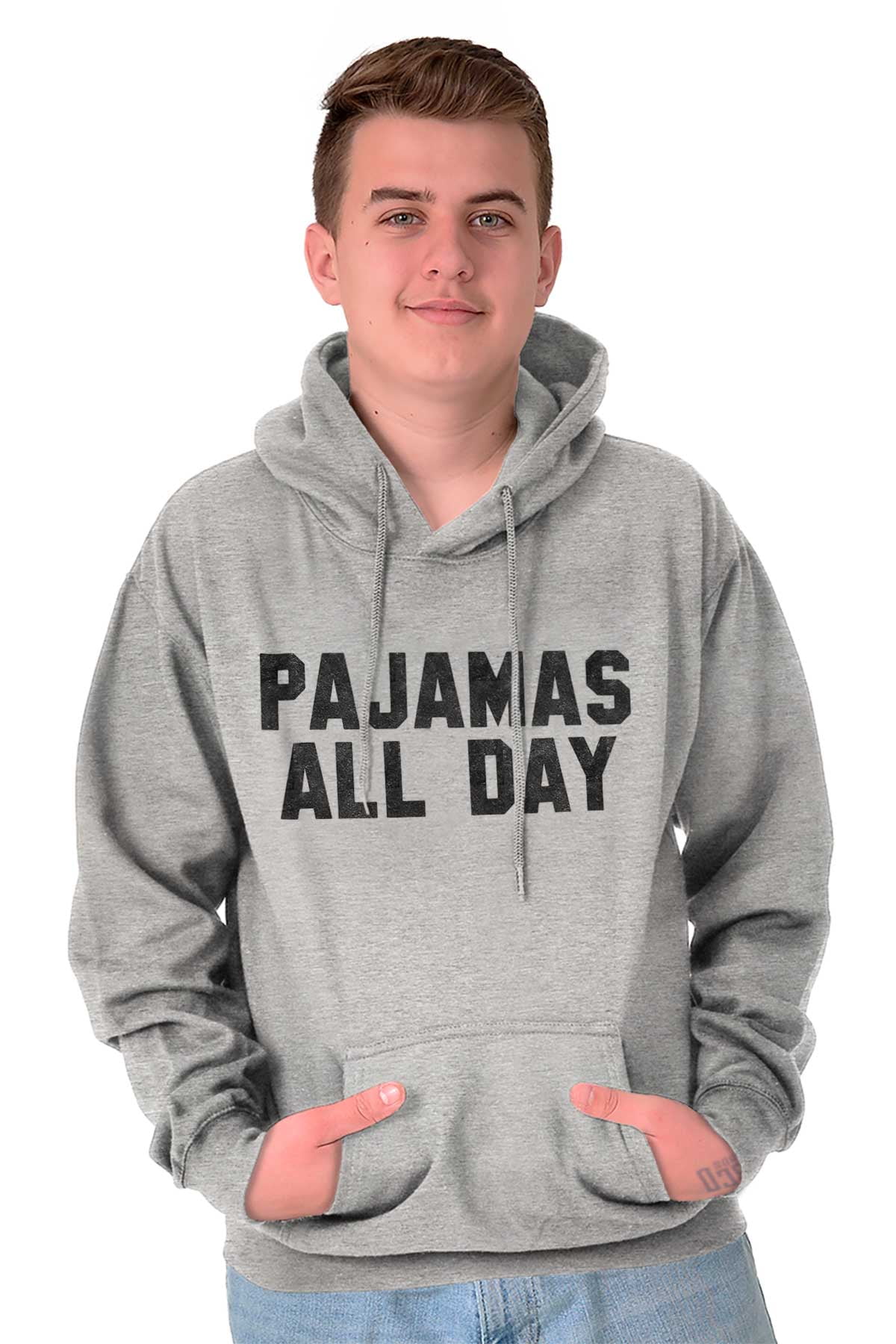 Pajamas All Day Slacker Lazy Unisex Plus Size Hoodie Brisco Brands 2X ...