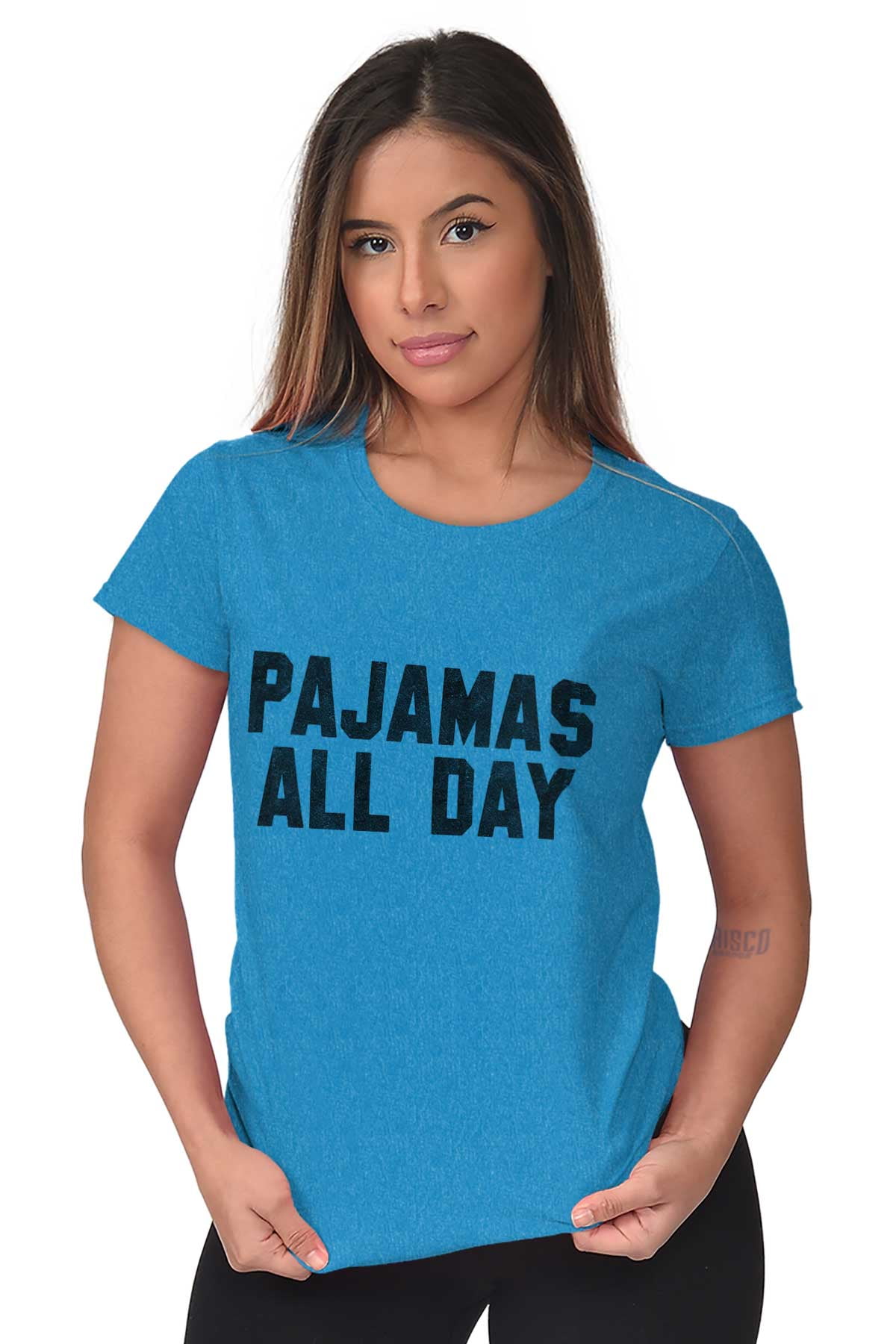 Pajamas All Day Slacker Lazy Women's T Shirt Ladies Tee Brisco Brands L - Walmart.com