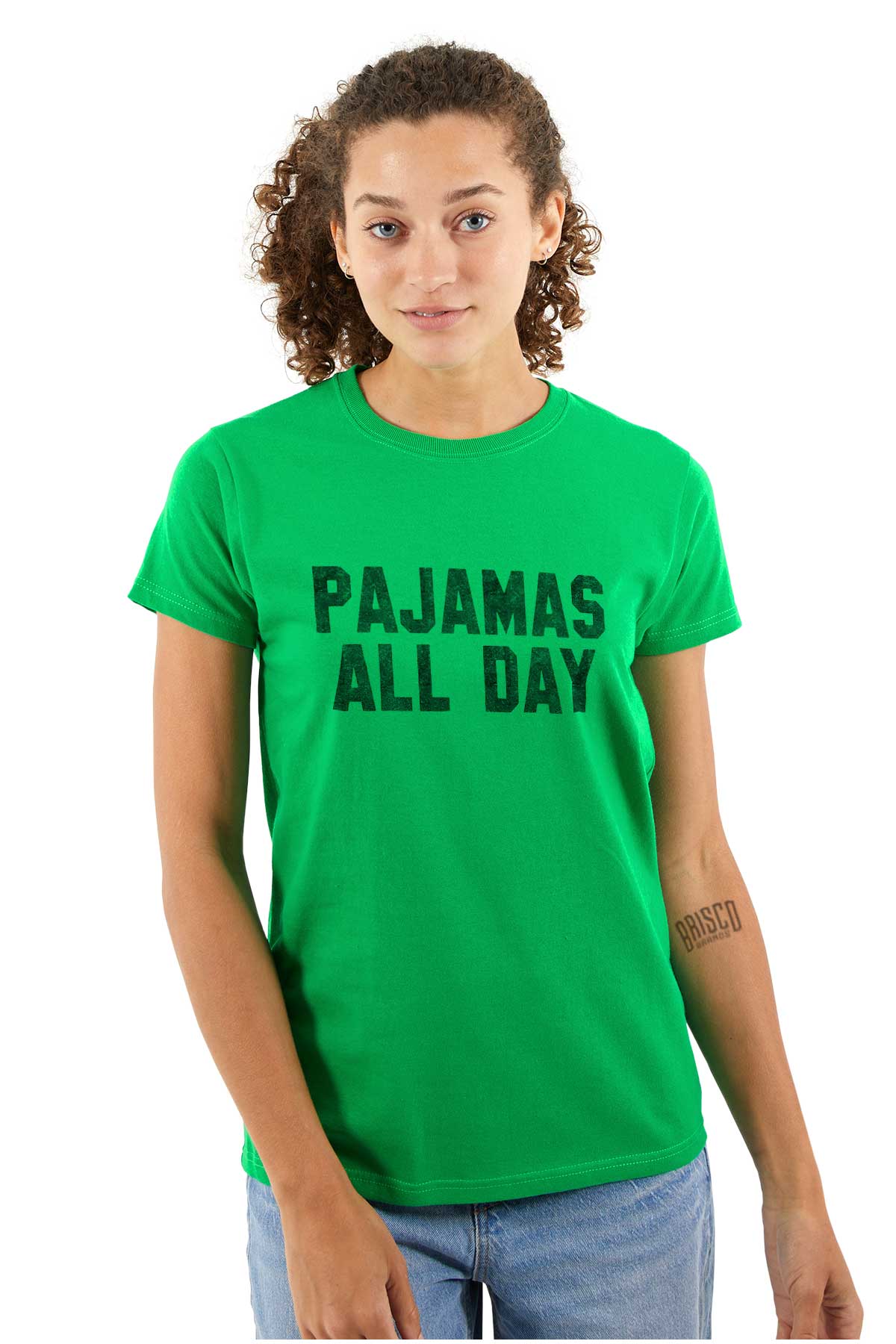Pajamas All Day Slacker Lazy Women's T Shirt Ladies Tee Brisco Brands X ...