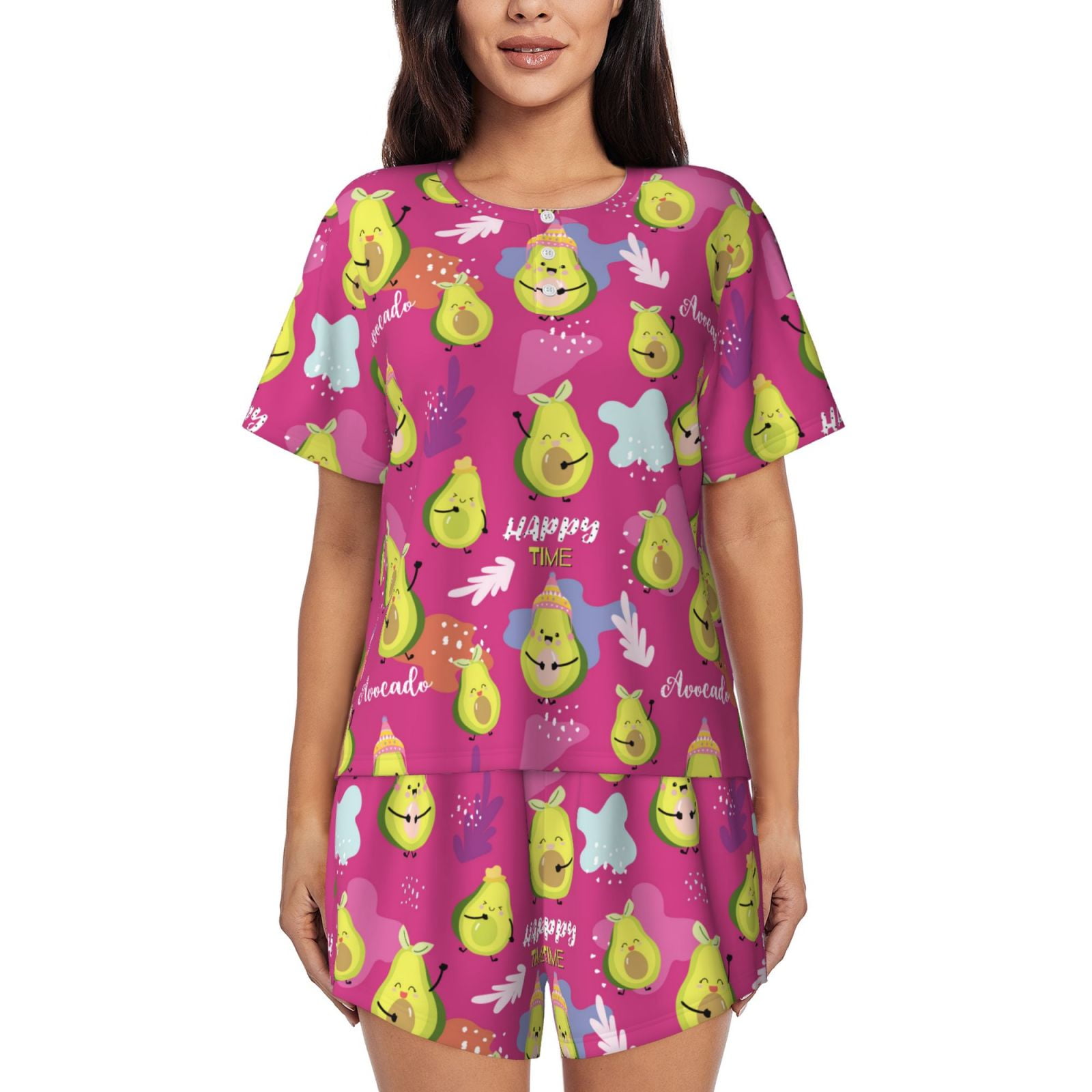 Pajamas For Women Set, Cute Avocado Happy Pj Lounge Sets For Women 2 ...