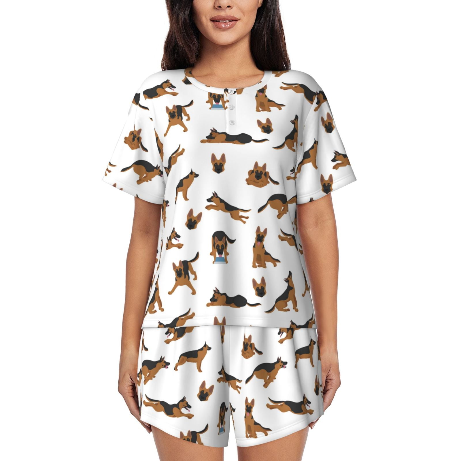 Pajamas For Women Set, German Shepherd Dog No.1009 Pj Lounge Sets For ...