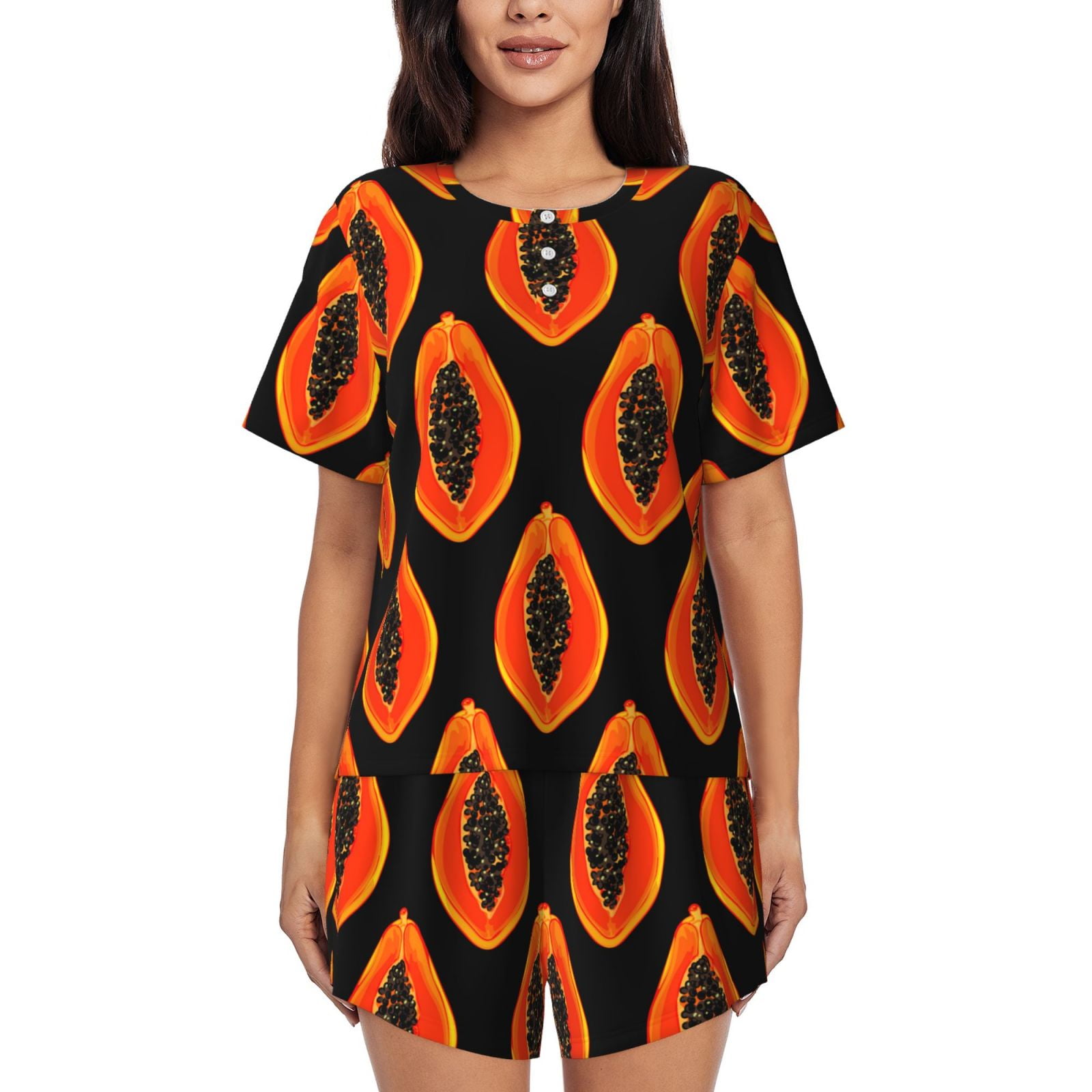 Pajamas For Women Set, Minimalist Papaya Pj Lounge Sets For Women 2 ...