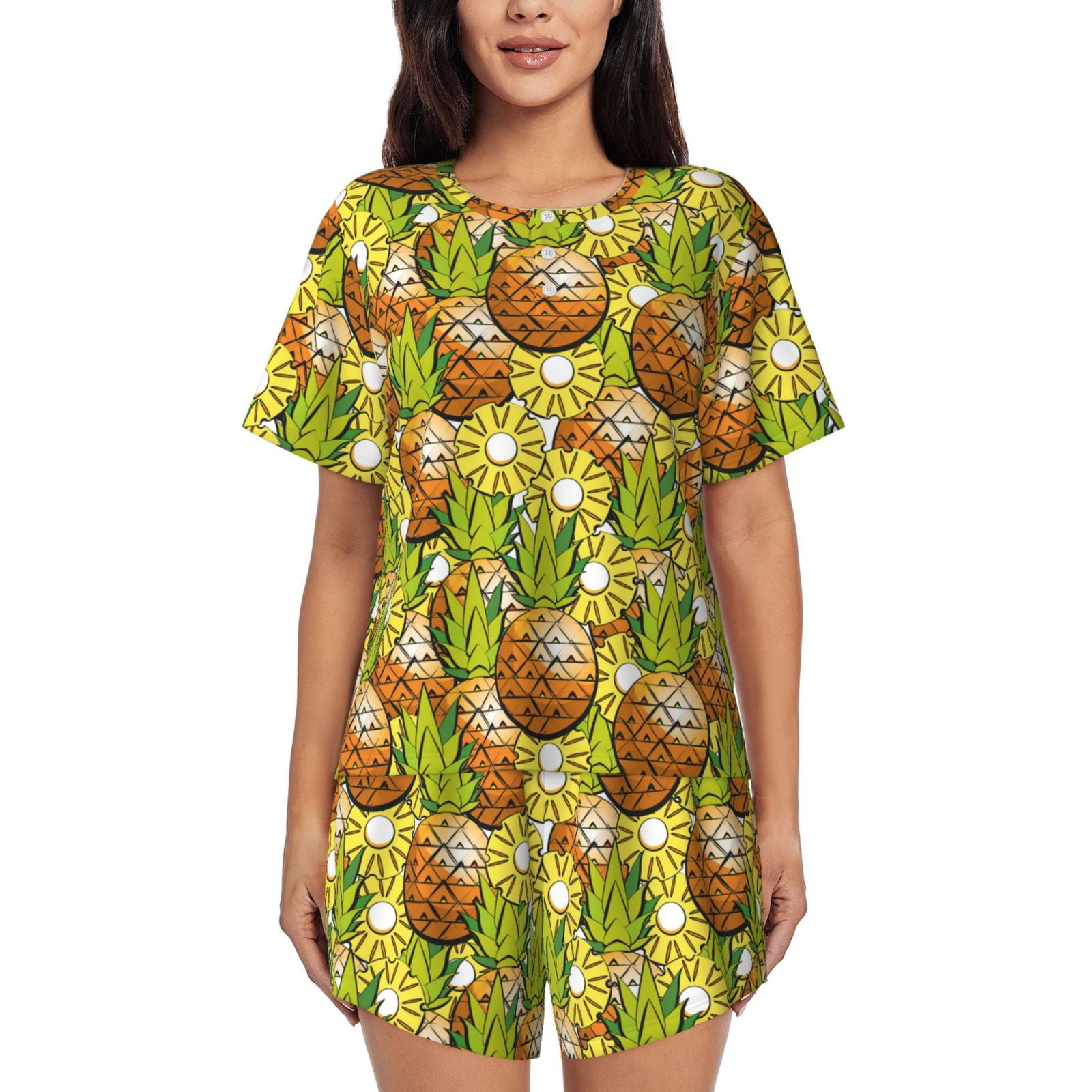 Pajamas For Women Set, Tropical Summer Fruit Pj Lounge Sets For Women 2 ...