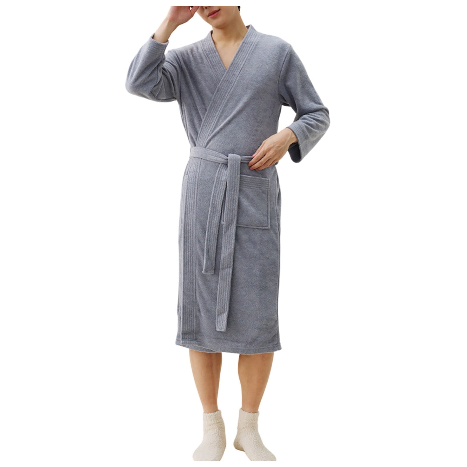 Pajamas Men Couple Robe Bathrobe Spring Fall Days Long Sleeved Morning ...