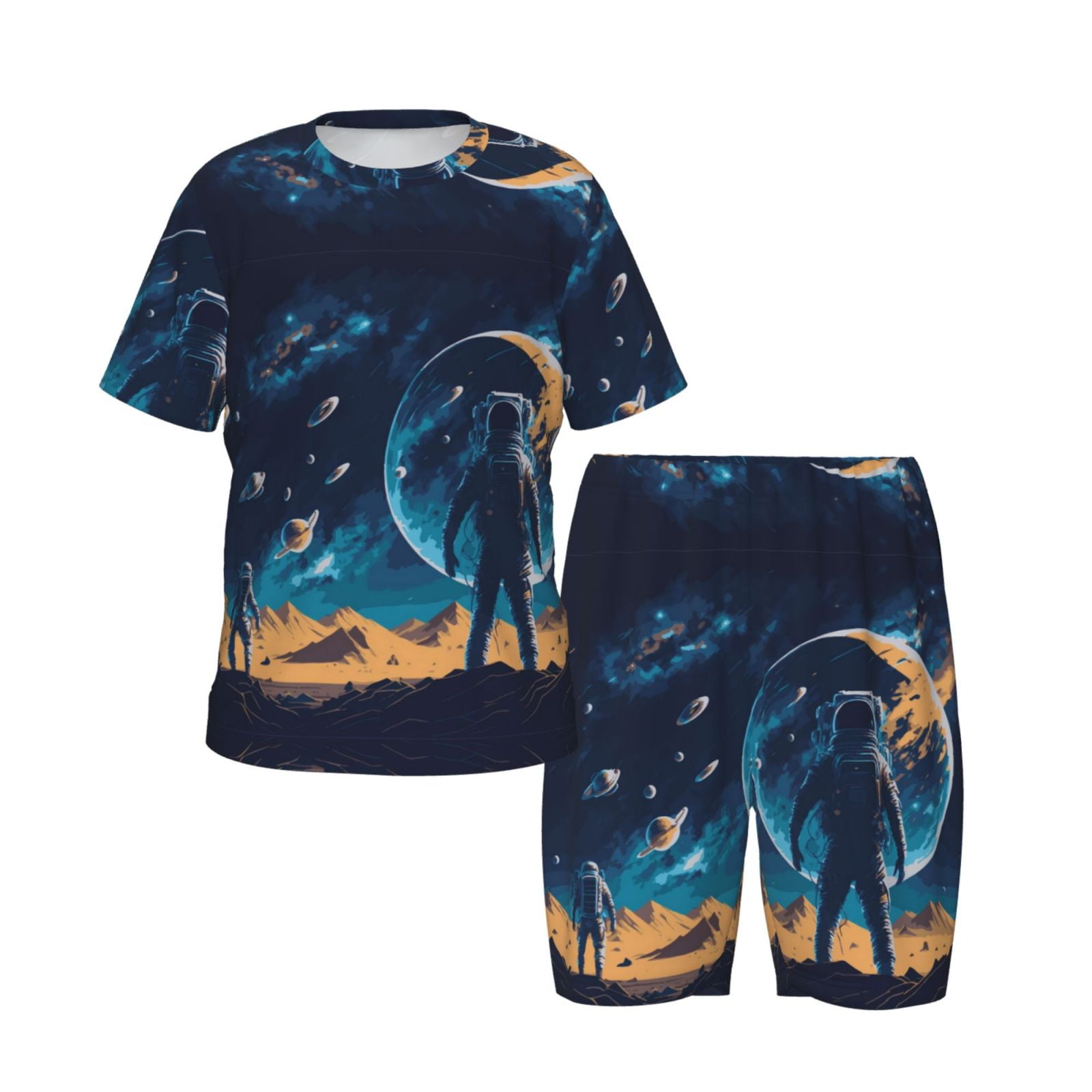Pajamas Set For Boys and Girls, Astronaut In A Space Suit On The Planet ...