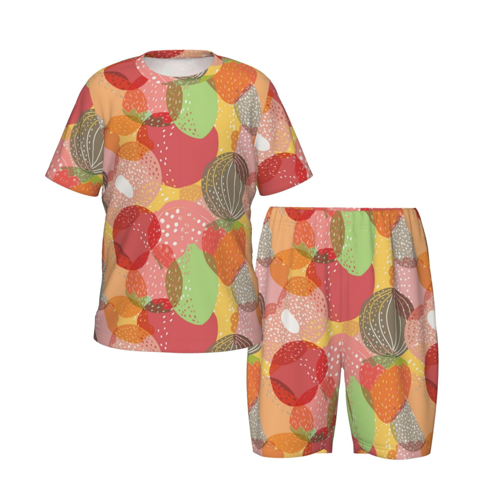 Pajamas Set For Boys and Girls, Colorful fruit 2 Piece Short Sleeve ...