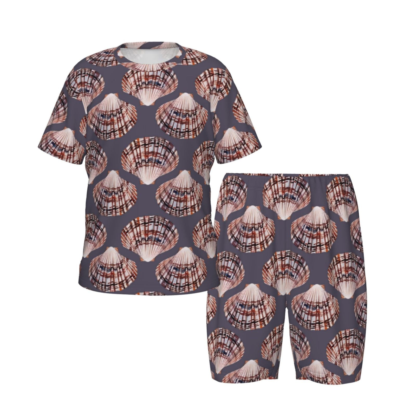 Pajamas Set For Boys and Girls, Conch Shells Print No.9084 2 Piece ...