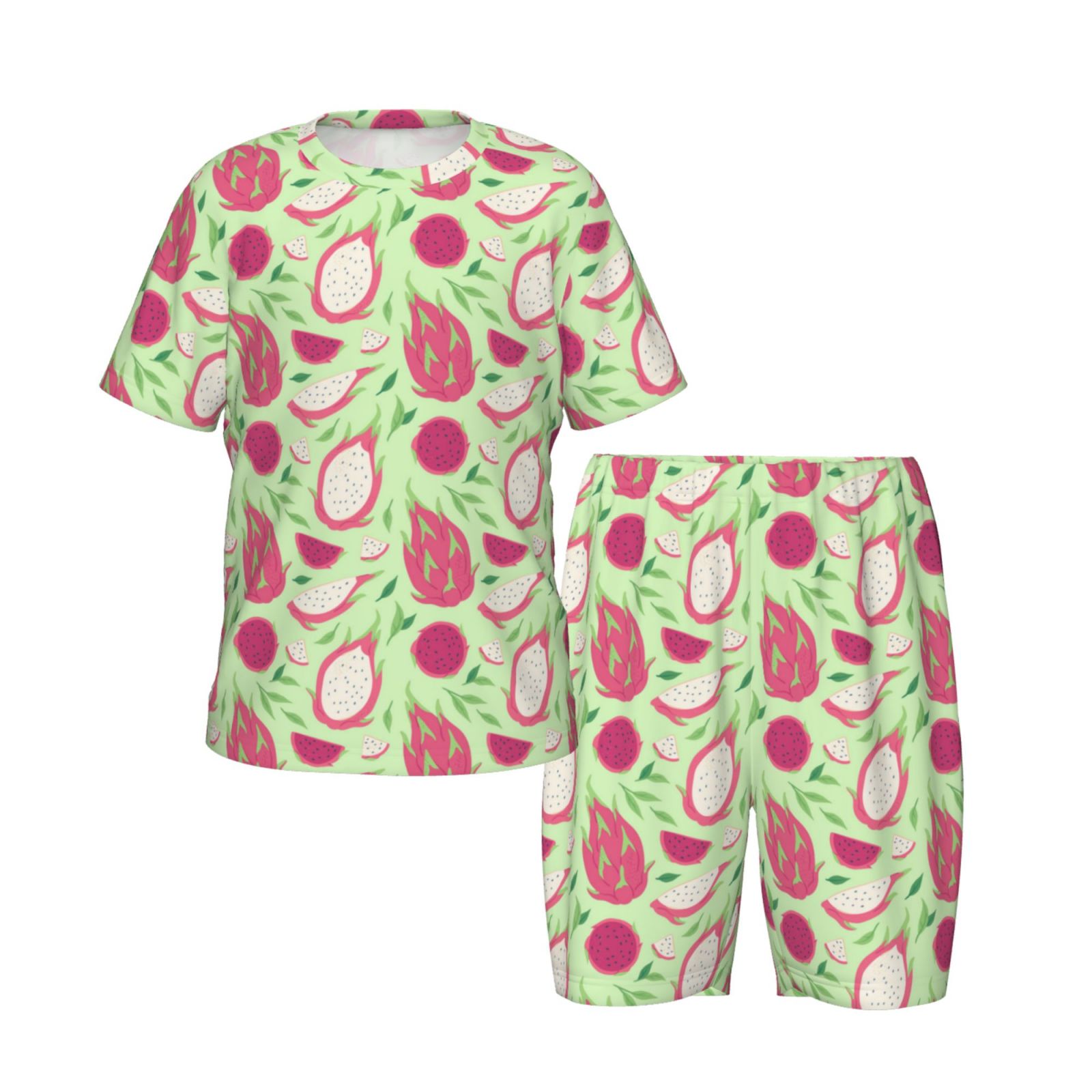 Pajamas Set For Boys and Girls, Dragon Fruit 1 2 Piece Short Sleeve ...
