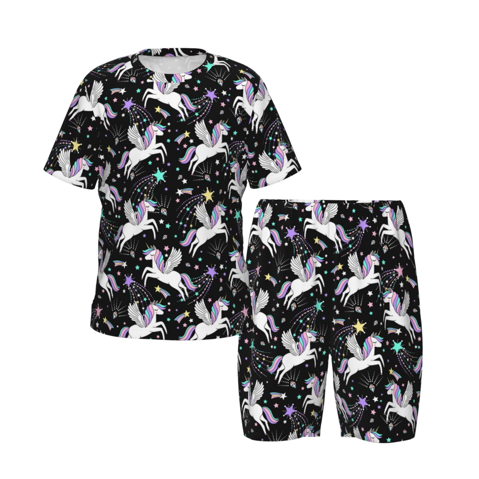 Pajamas Set For Boys and Girls, Marine Cute Fishtail White Horse_A 2 ...