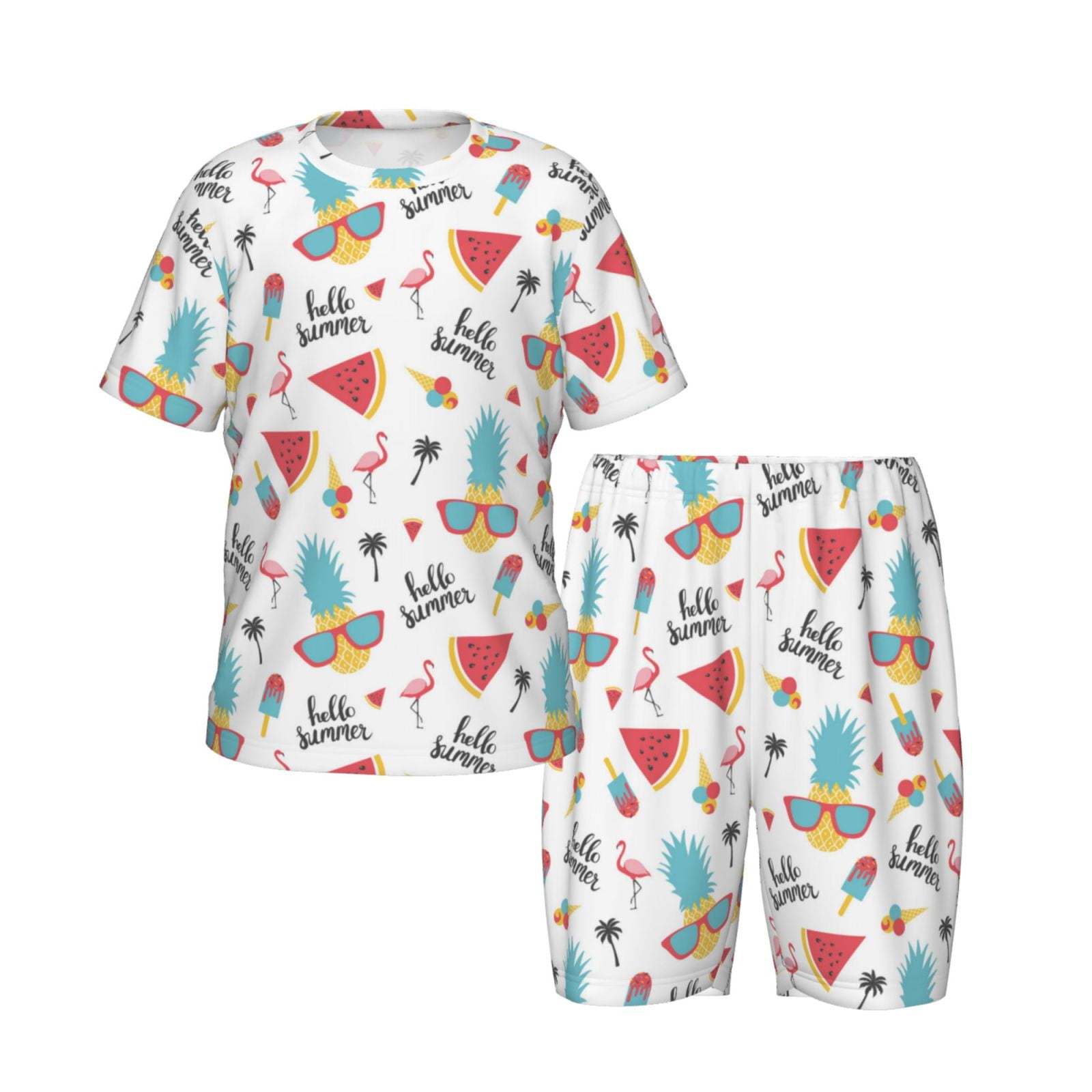 Pajamas Set For Boys and Girls, Summer Glasses Watermelon 2 Piece Short ...