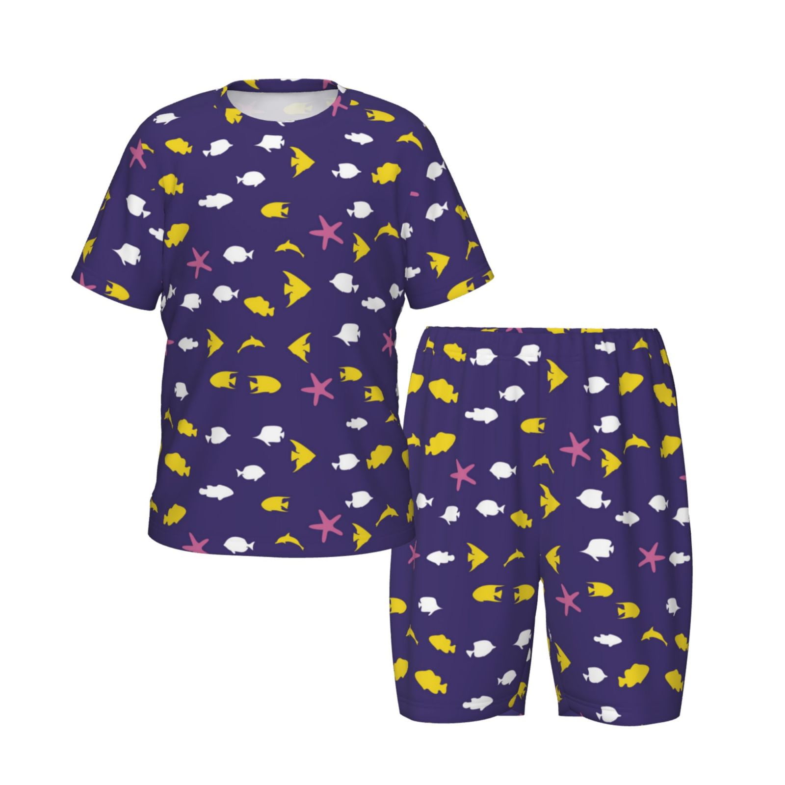 Pajamas Set For Boys and Girls, Underwater fish 2 Piece Short Sleeve ...