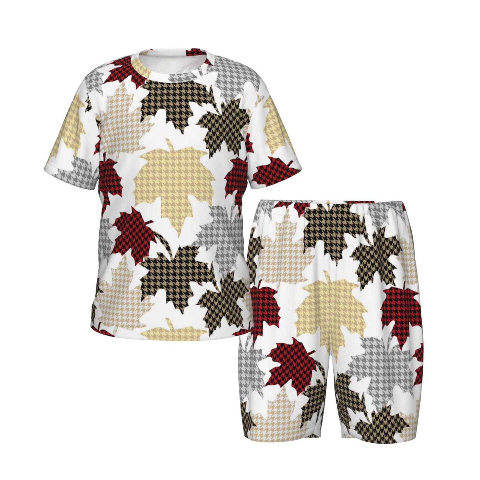 Pajamas Set For Boys and Girls, colorful Maple 2 Piece Short Sleeve ...