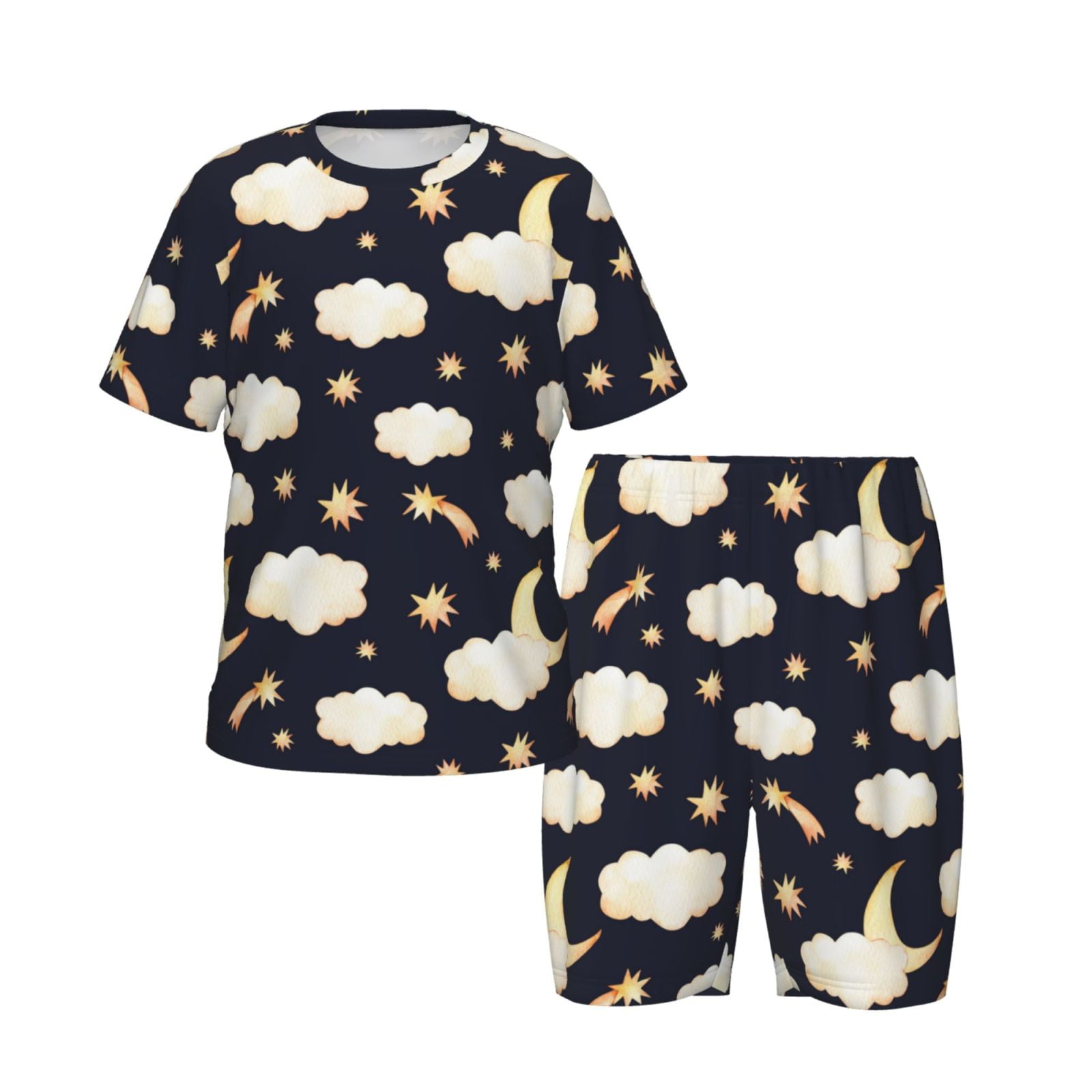 Pajamas Set For Boys and Girls, cute clouds moon stars Starry sky 2 ...