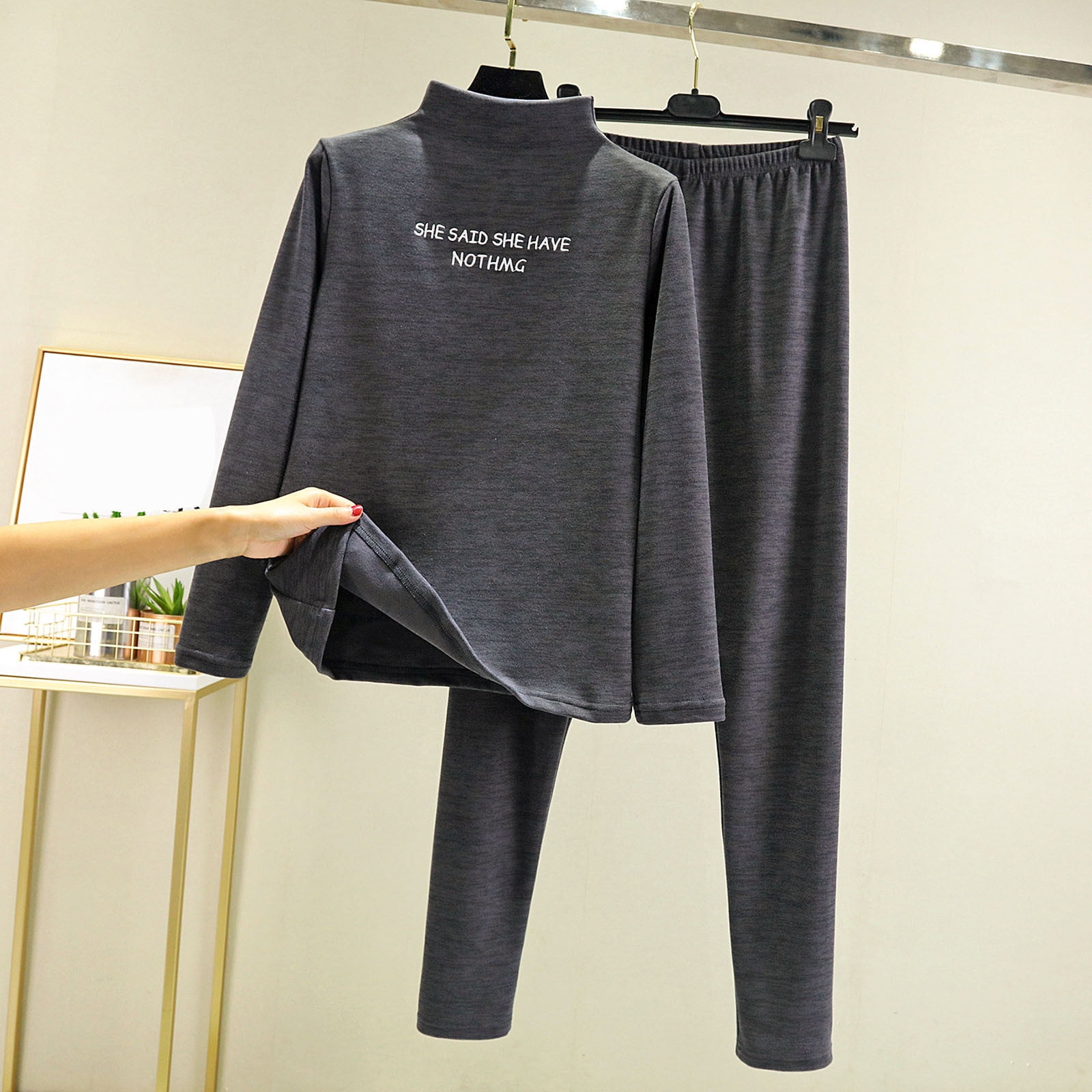 Pajamas for Women Set Cotton Winter,Women's Fuzzy Lounge Casual Pajamas ...