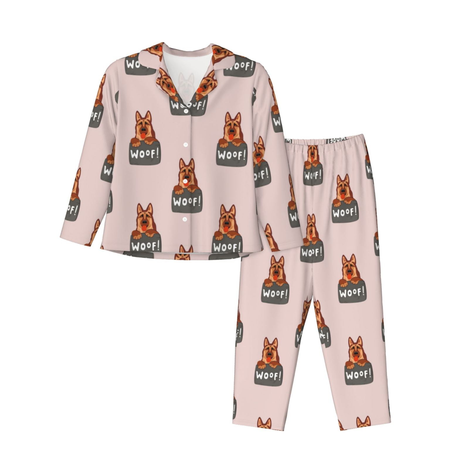 Pajamas for Women Set - German Shepherd Dog No.1021 Comfy Long Sleeve ...