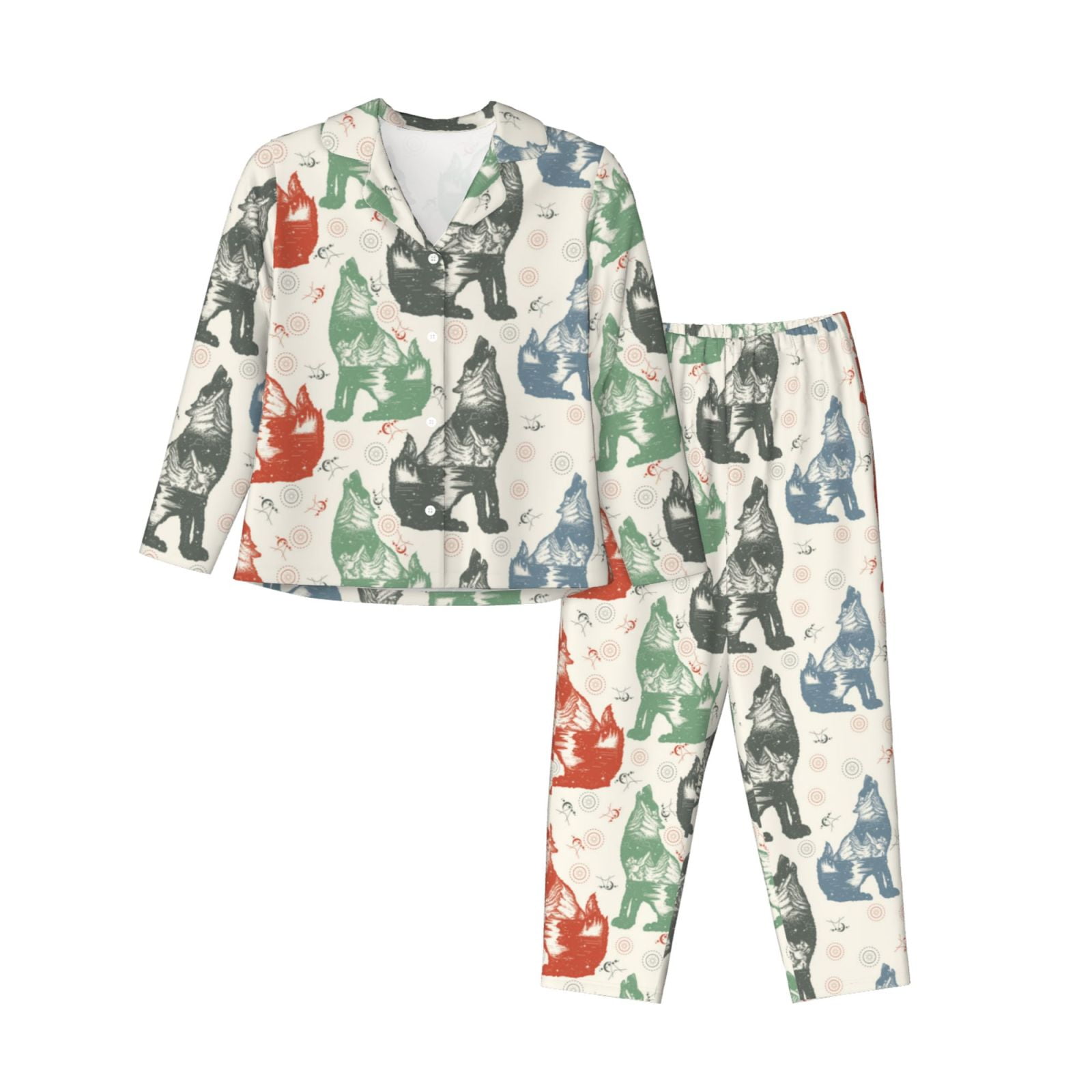 Pajamas for Women Set - Gothic Cool Husky Multi Color Soft Comfy Long ...