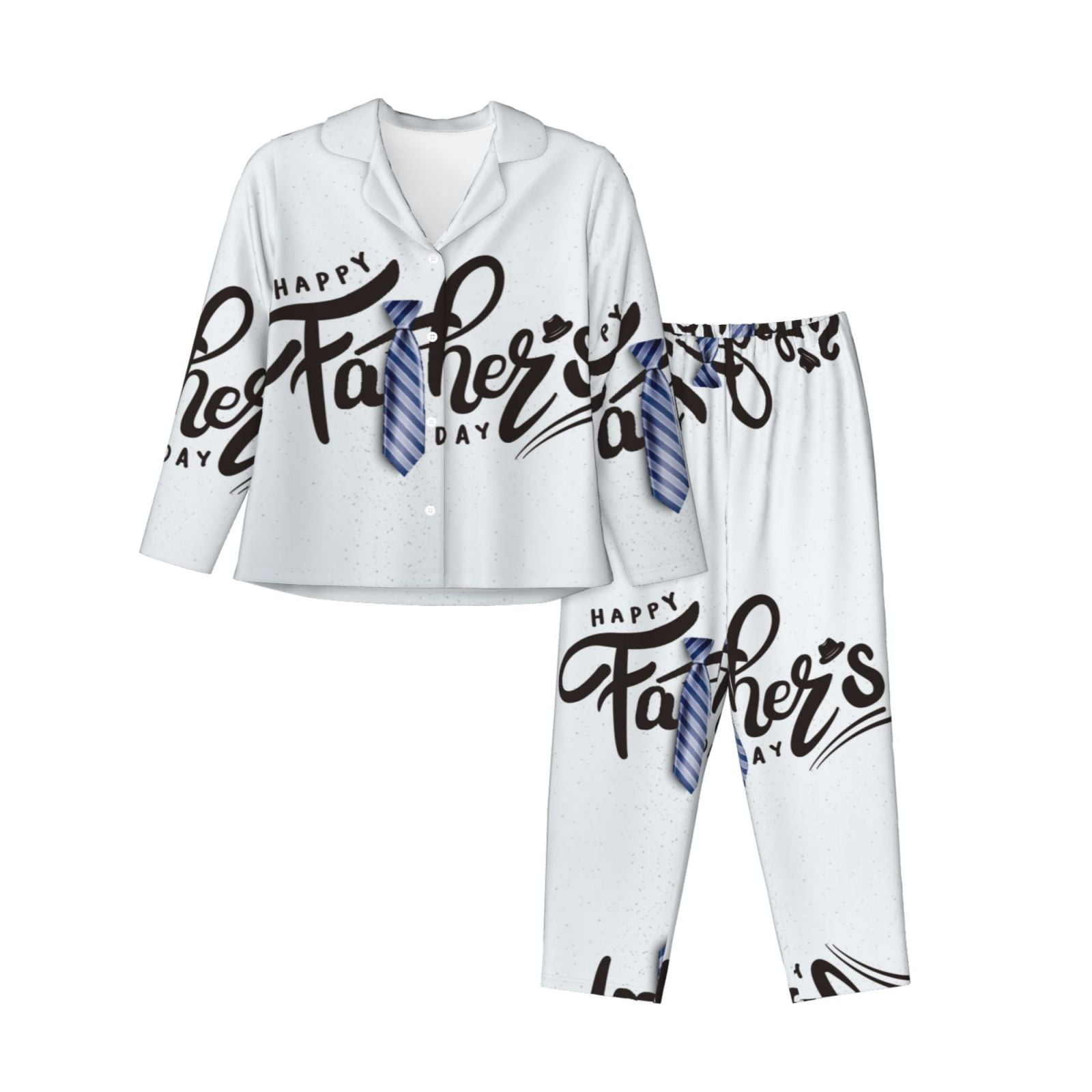 Pajamas for Women Set - Happy Father's Day k Comfy Long Sleeve Button ...