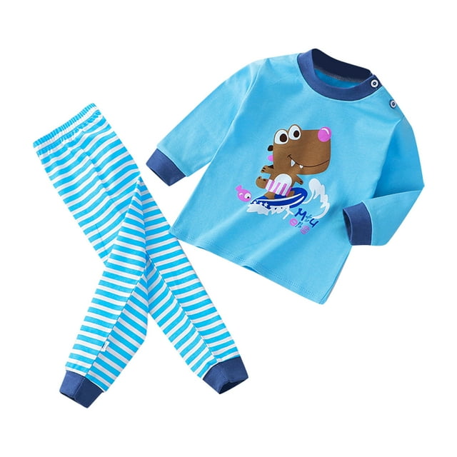 Pajamas for Boys Size 6-8,Christmas Toddler Boys Pajamas Animals Cotton Kids 2 Piece Pj's Long ...
