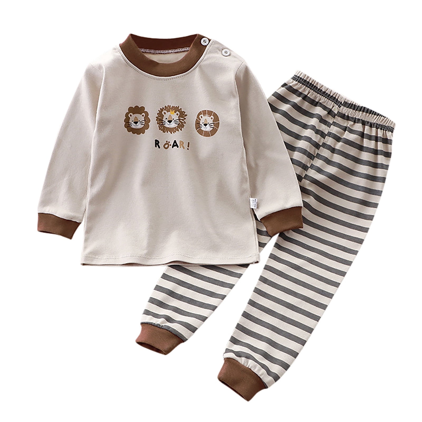 Pajamas for Kids Dinosaur Animals 2 Piece Train Cartoon Fall Clothes ...