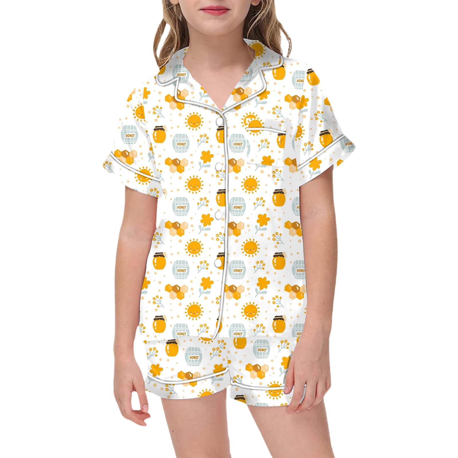 Pajamas for Kids Kids Toddler World Bee Day Cute Cartoon Bee Print ...