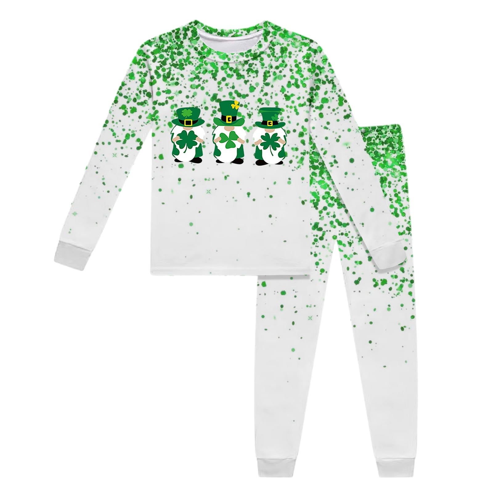 Pajamas for Kids St. Patrick's Day Four Leaf Clover Print Children's ...