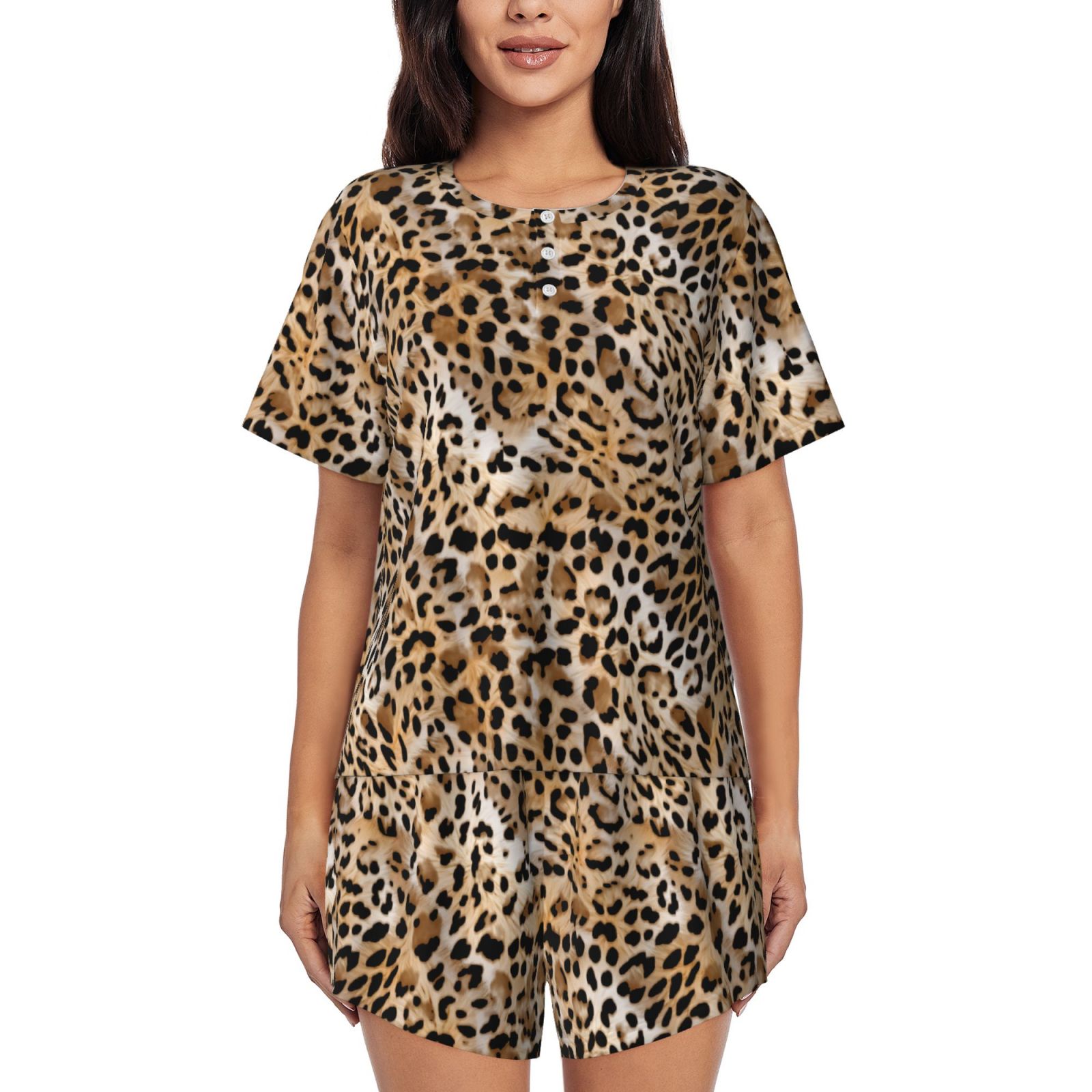 Pajamas for Women Set, Colorful leopard print cool PJ Lounge Sets for ...