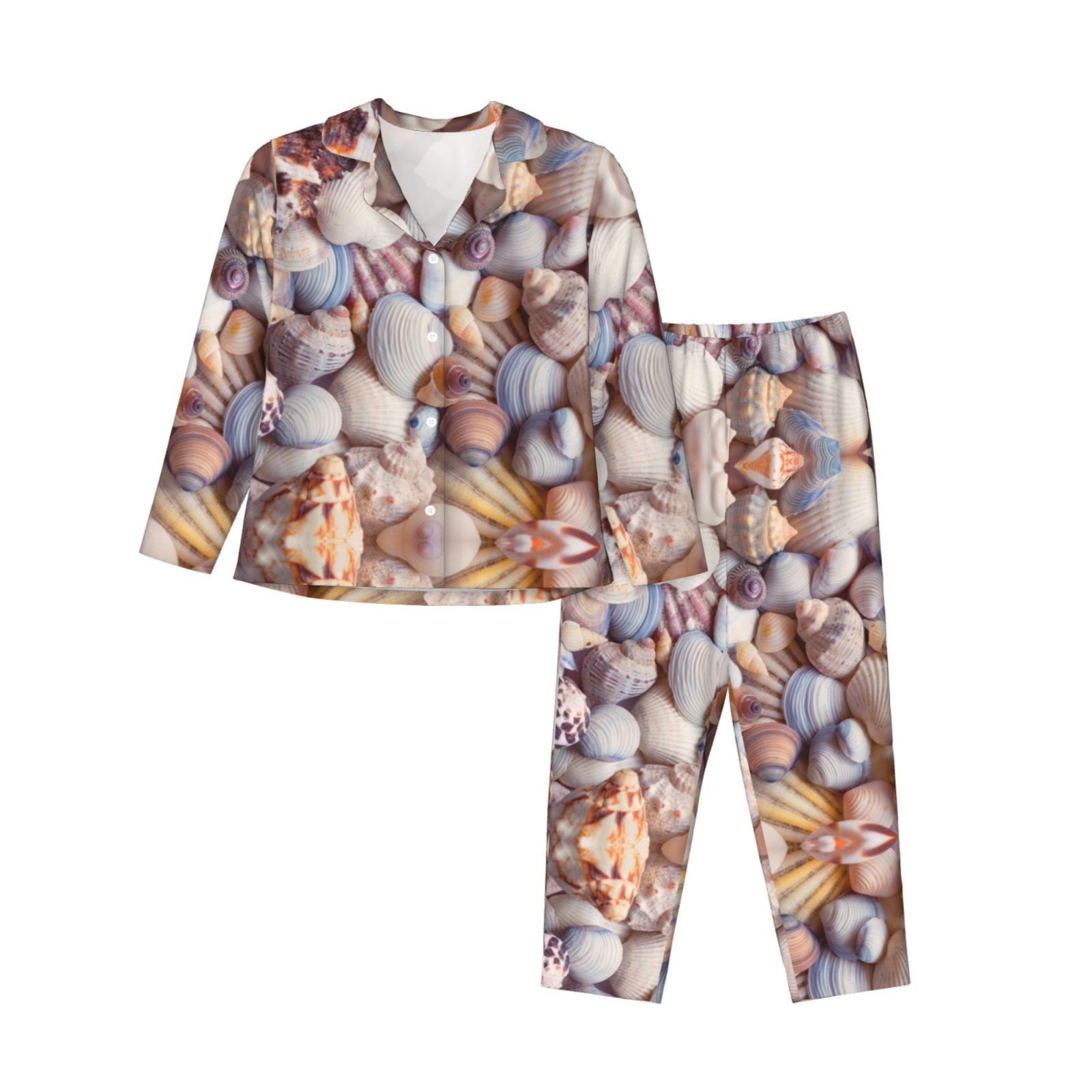 Pajamas for Women Set, Sea Shells Pajamas for Women Set, - Walmart.com
