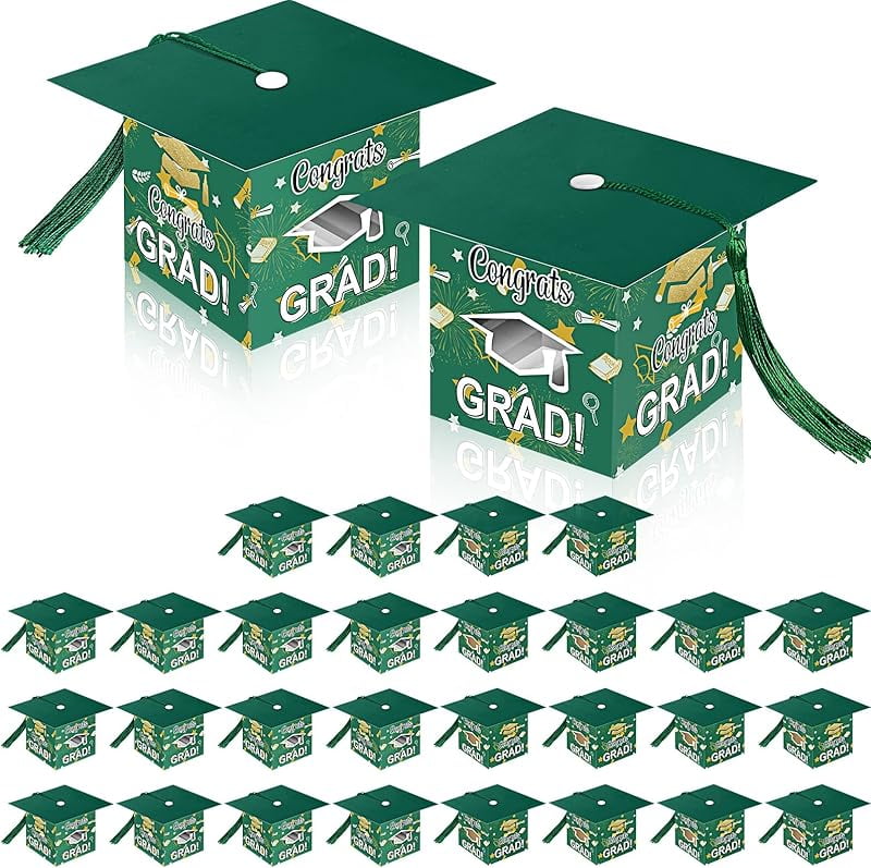 Pajean 30 Pcs Graduation Cap Candy Gift Box Grad Hat Gift Box Treat ...