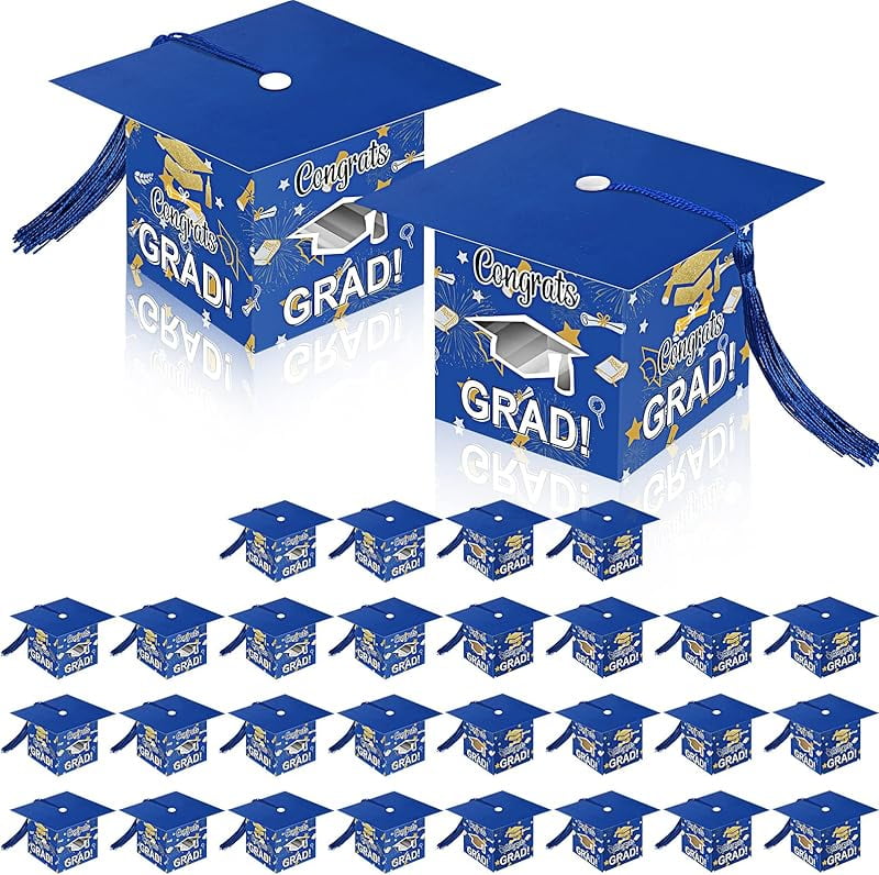 Pajean 30 Pcs Graduation Cap Candy Gift Box Grad Hat Gift Box Treat ...