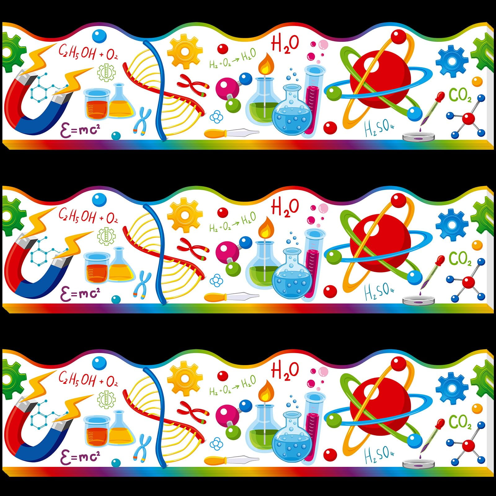 Pajean 72 Feet Science Bulletin Board Borders Science Classroom ...