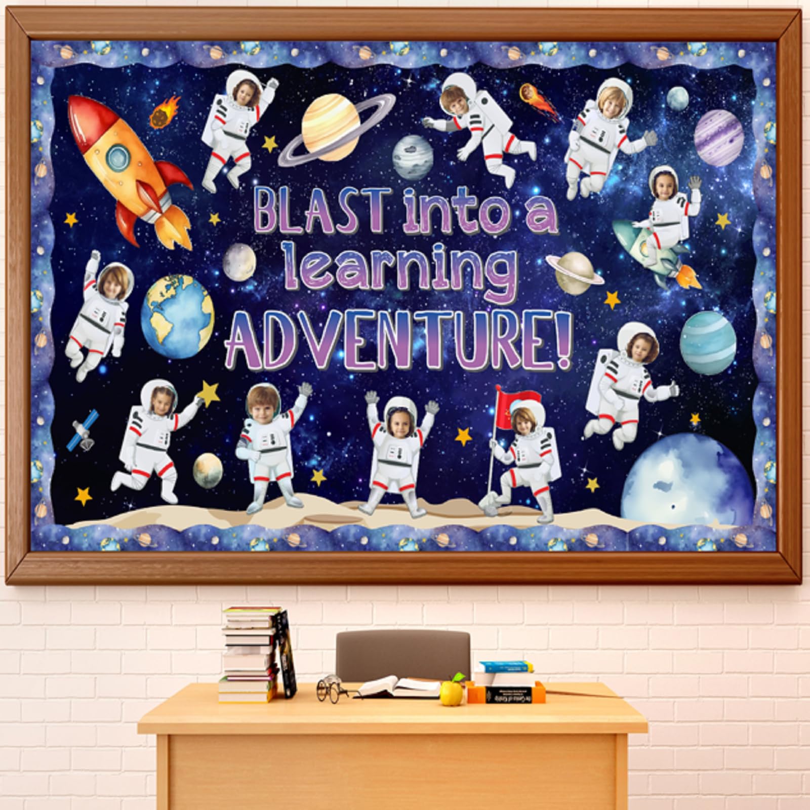 Pajean Outer Space Bulletin Board Set Space Classroom Decorations Blast into a Learning ...