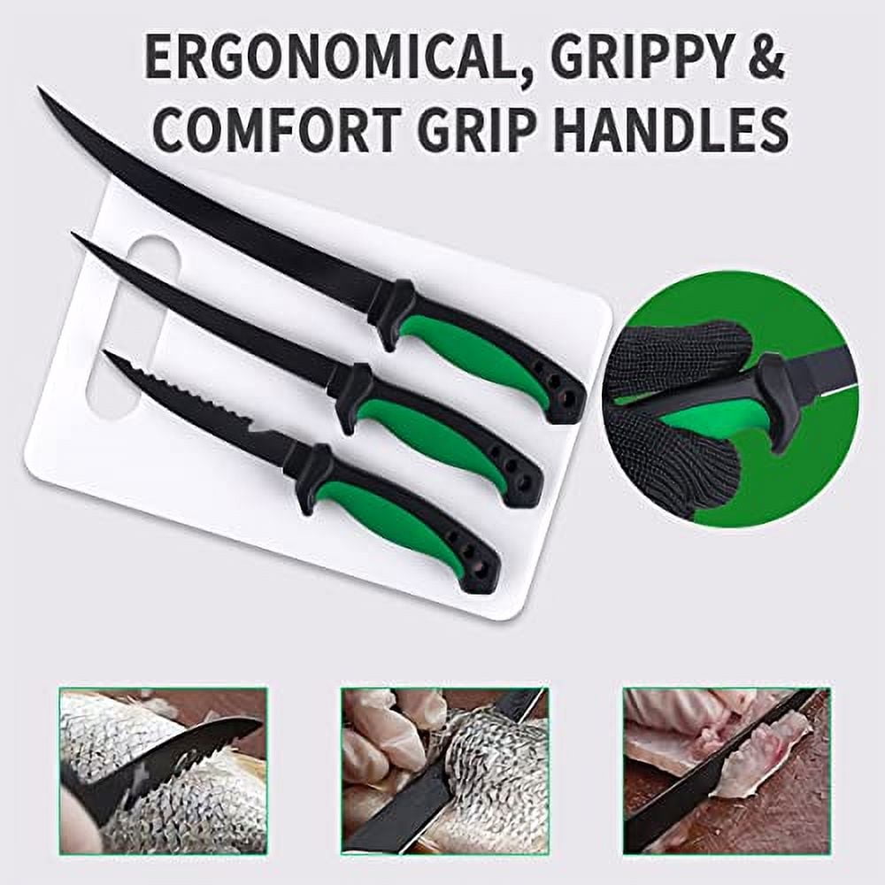 Pak 11-Pc Fillet Knife Fishing, Fish Fillet Knife, Fish Cleaning Kit ...