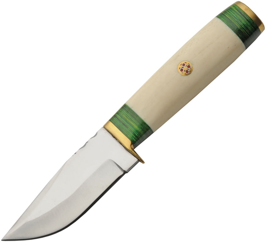 Pakistan 2034447 Hunter 3.25" Stainless Blade Bone Handle Fixed Knife ...