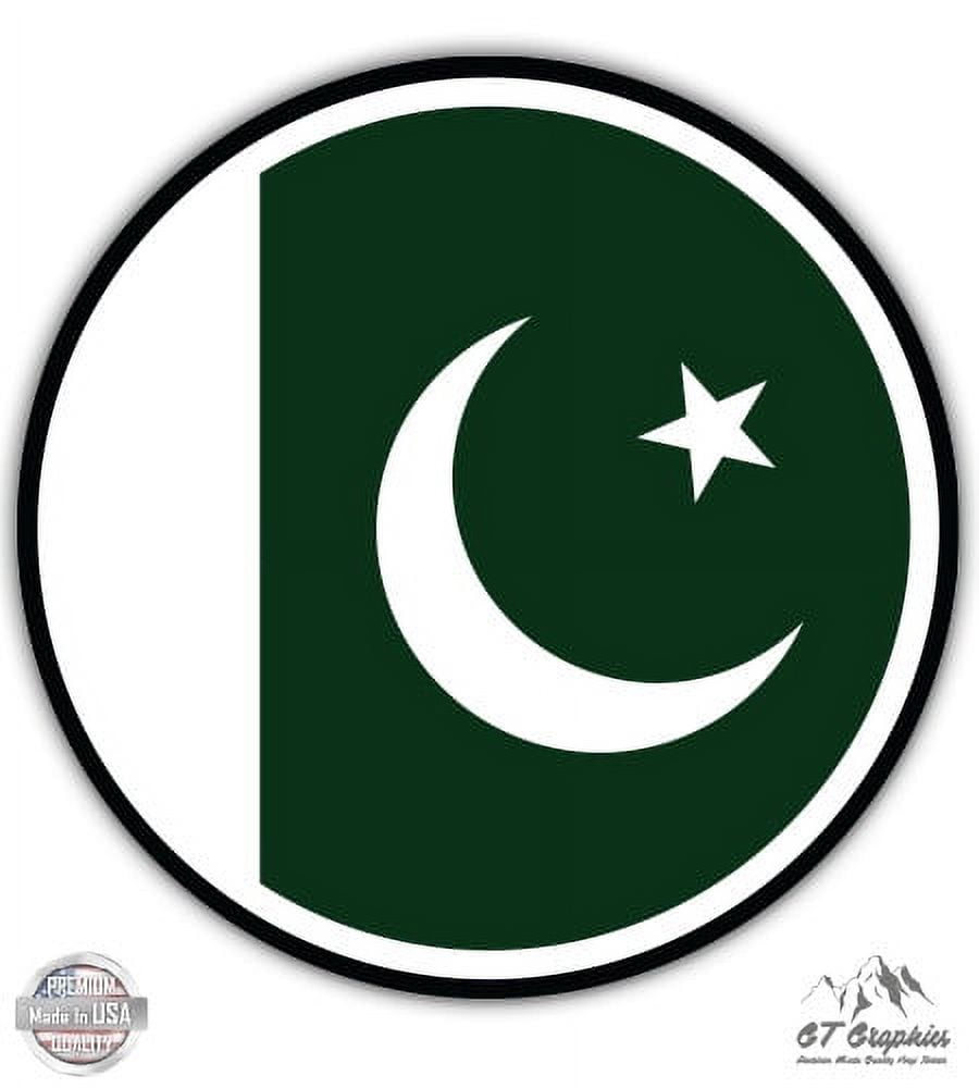 Pakistan Flag - 5" Vinyl Sticker - For Car Laptop I-Pad - Waterproof ...