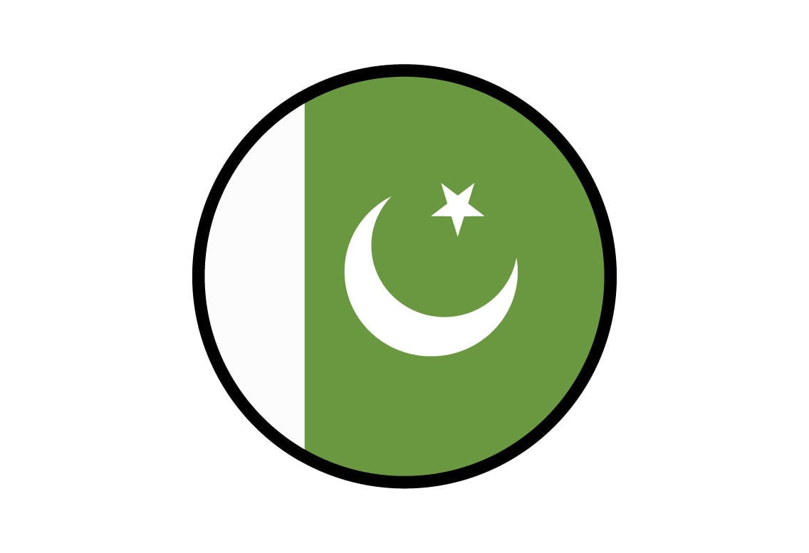 Pakistan Flag Circle Sticker Decal 4 inches - 4 inch - Walmart.com
